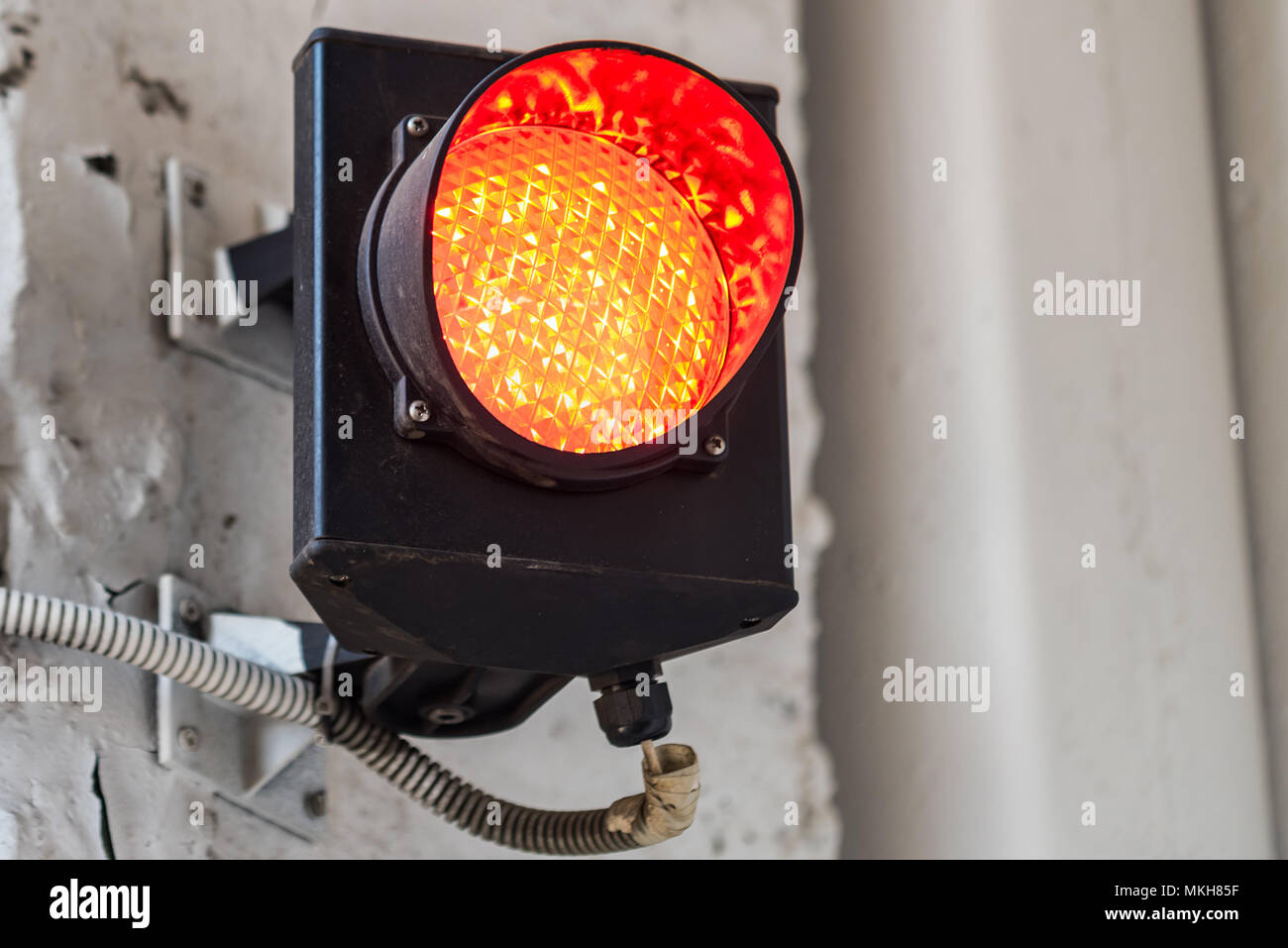 Single Red Warning Light