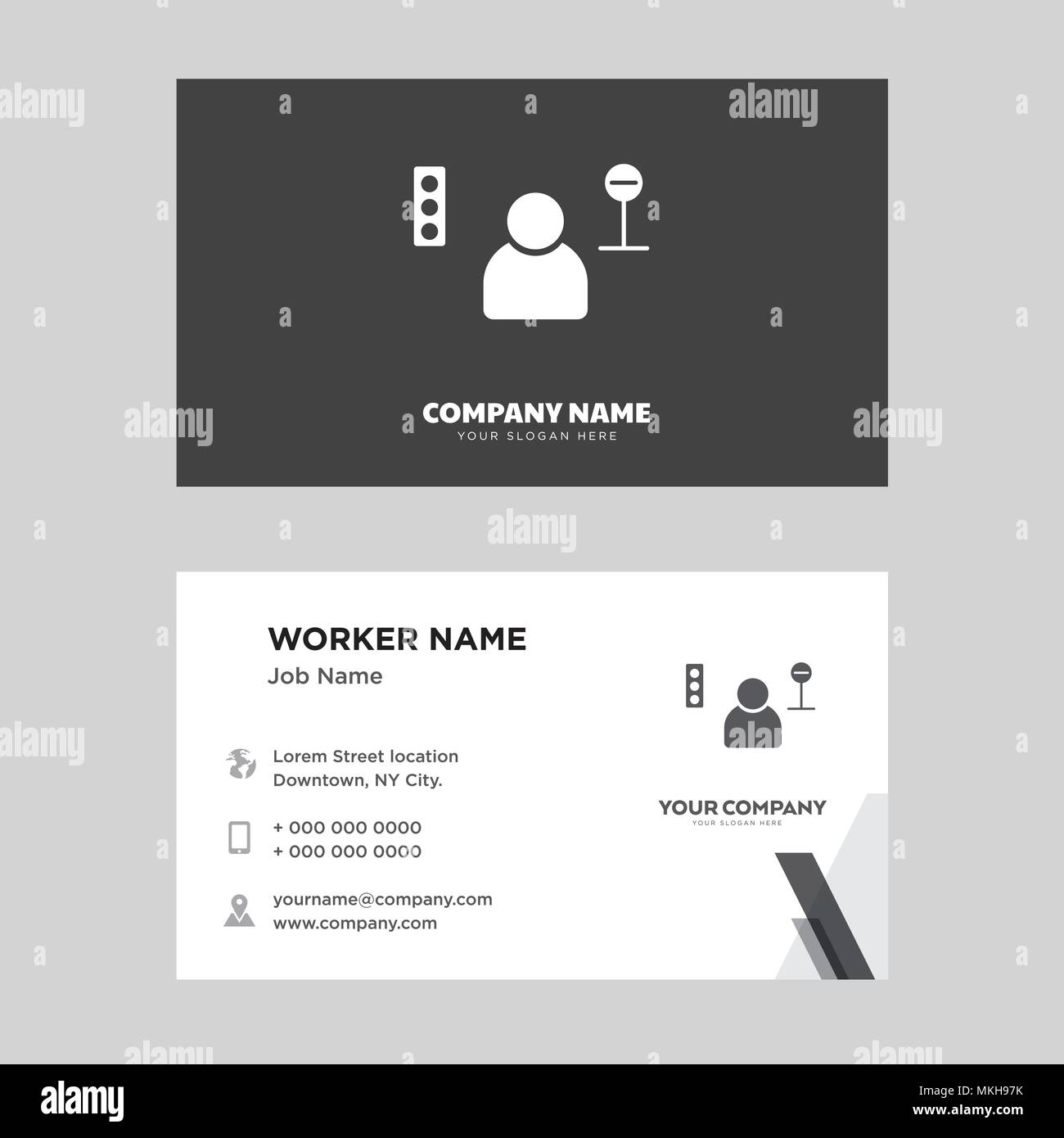 Taxi driver business card design template, Visiting for your company ...
