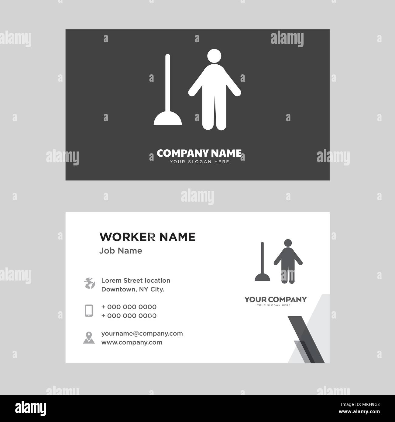 Plumber business card design template, Visiting for your company ...