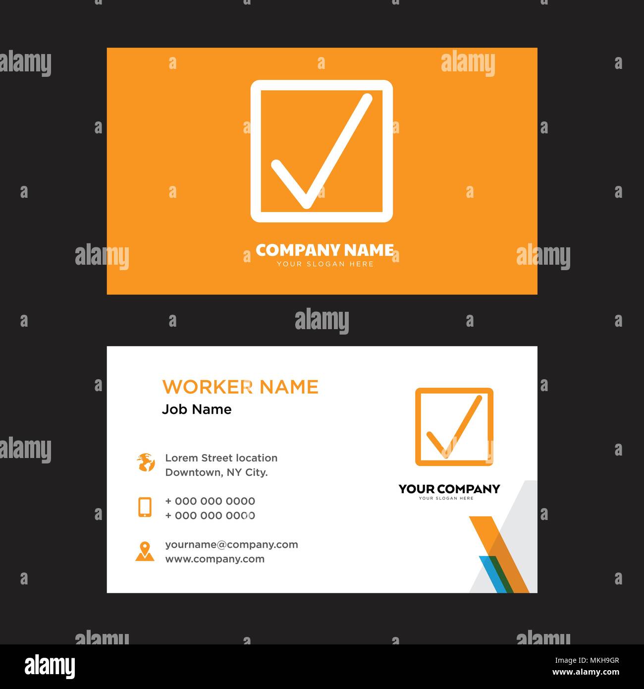 Correct business card design template, Visiting for your company ...