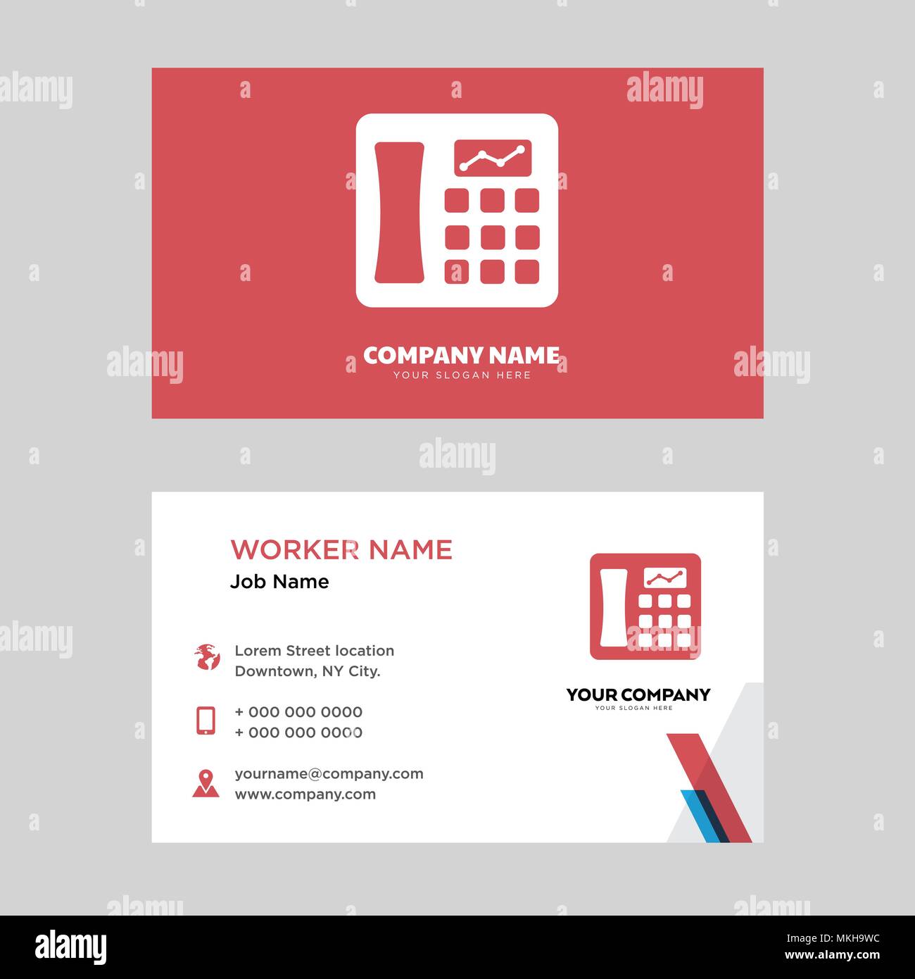 Telephone business card design template, Visiting for your company ...
