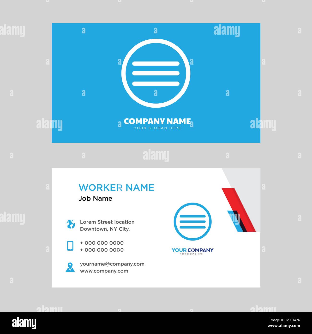 Menu business card design template, Visiting for your company, Modern ...