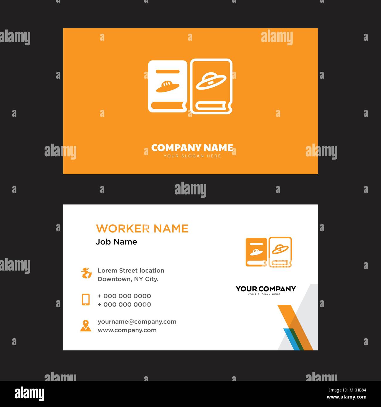 Book business card design template, Visiting for your company, Modern ...