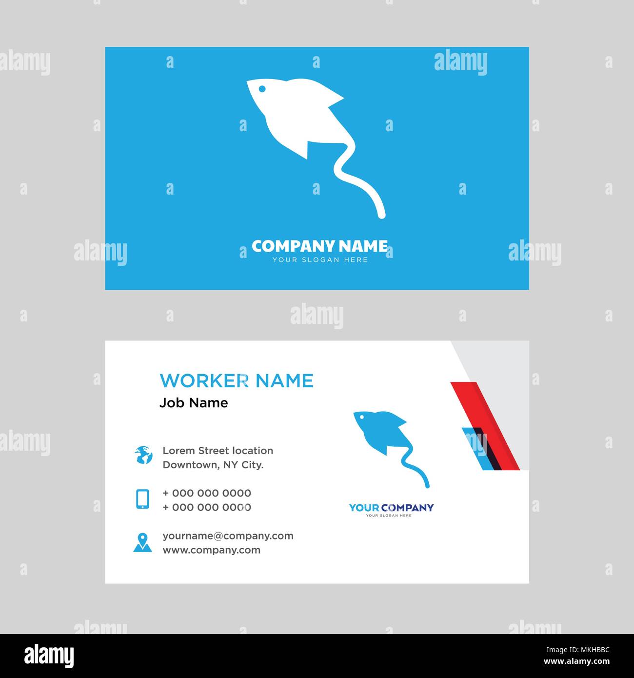 Manta Ray business card design template, Visiting for your company ...