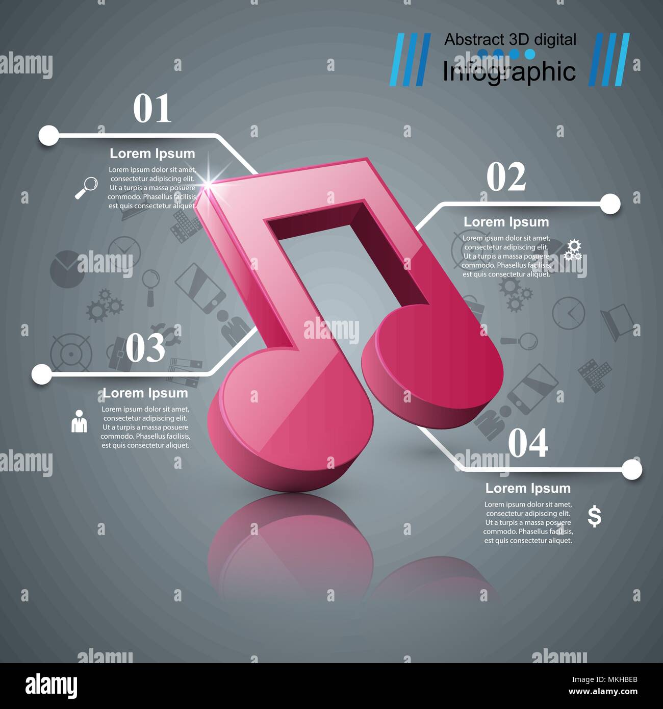 Music education Infographic. Note icon Stock Vector Image & Art - Alamy