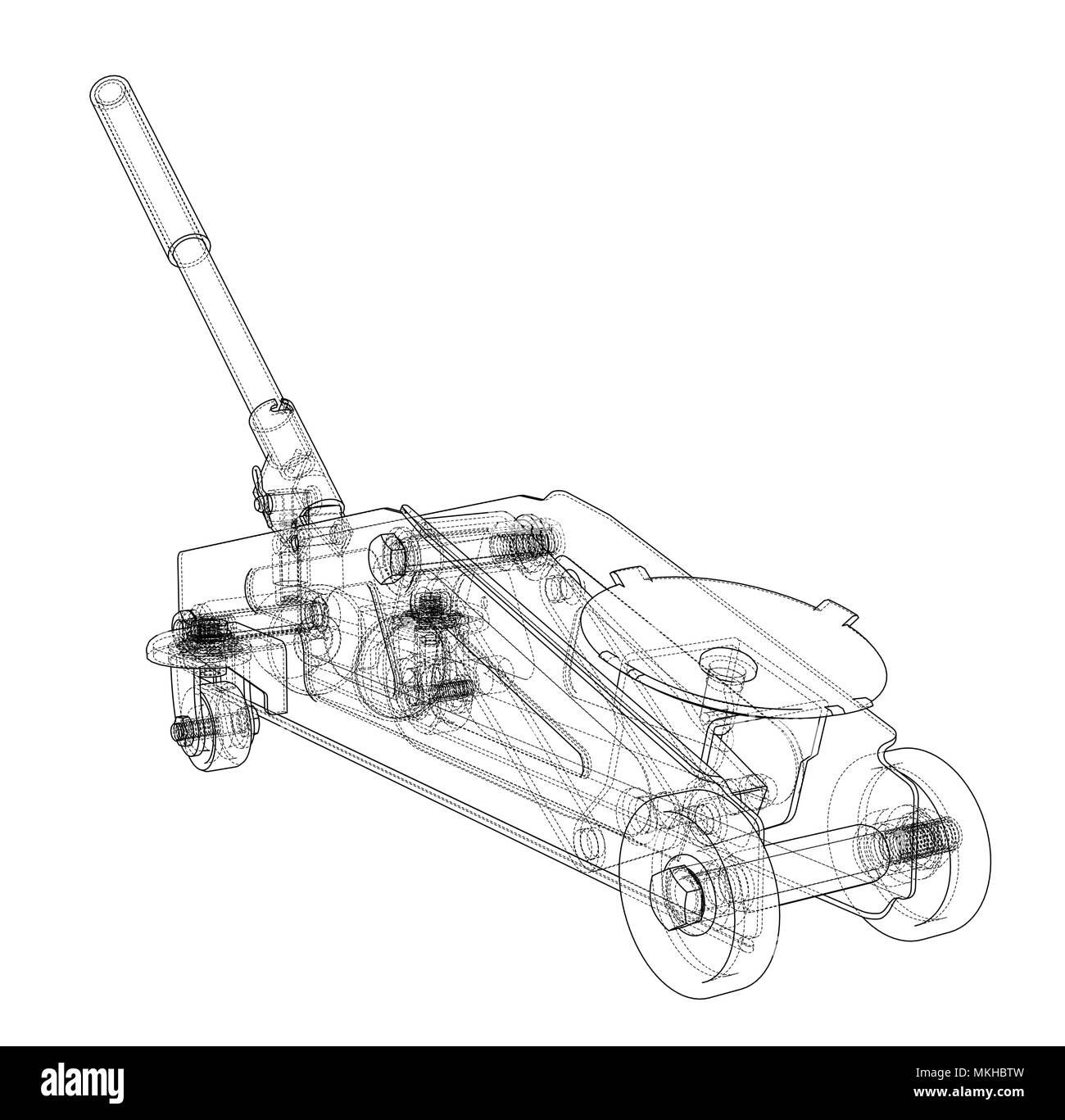 Hydraulic floor jack outline. Vector Stock Vector Image & Art - Alamy