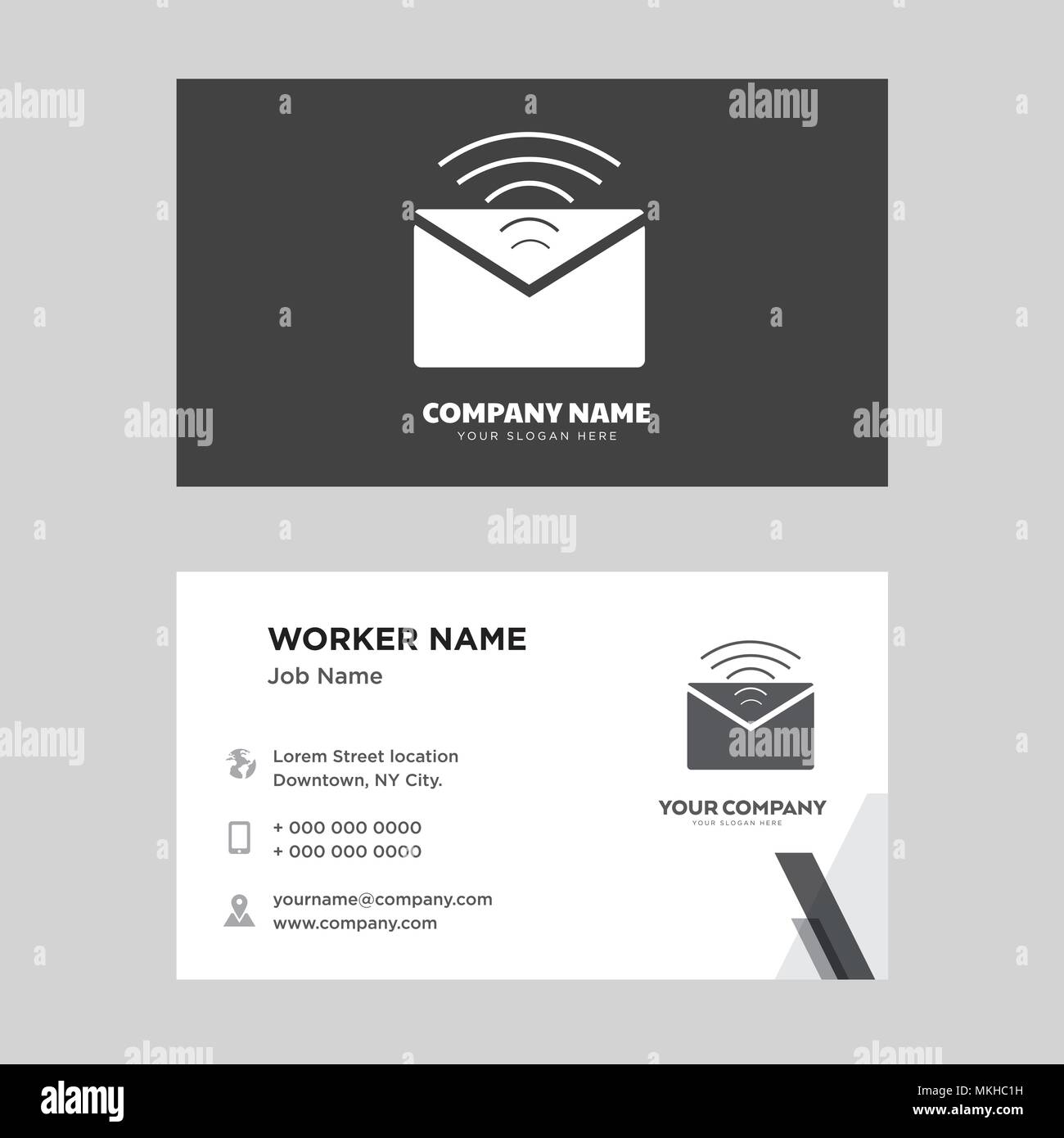 Mail business card design template, Visiting for your company, Modern ...