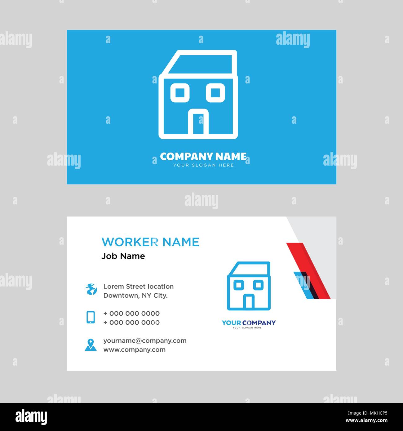 Home business card design template, Visiting for your company, Modern ...