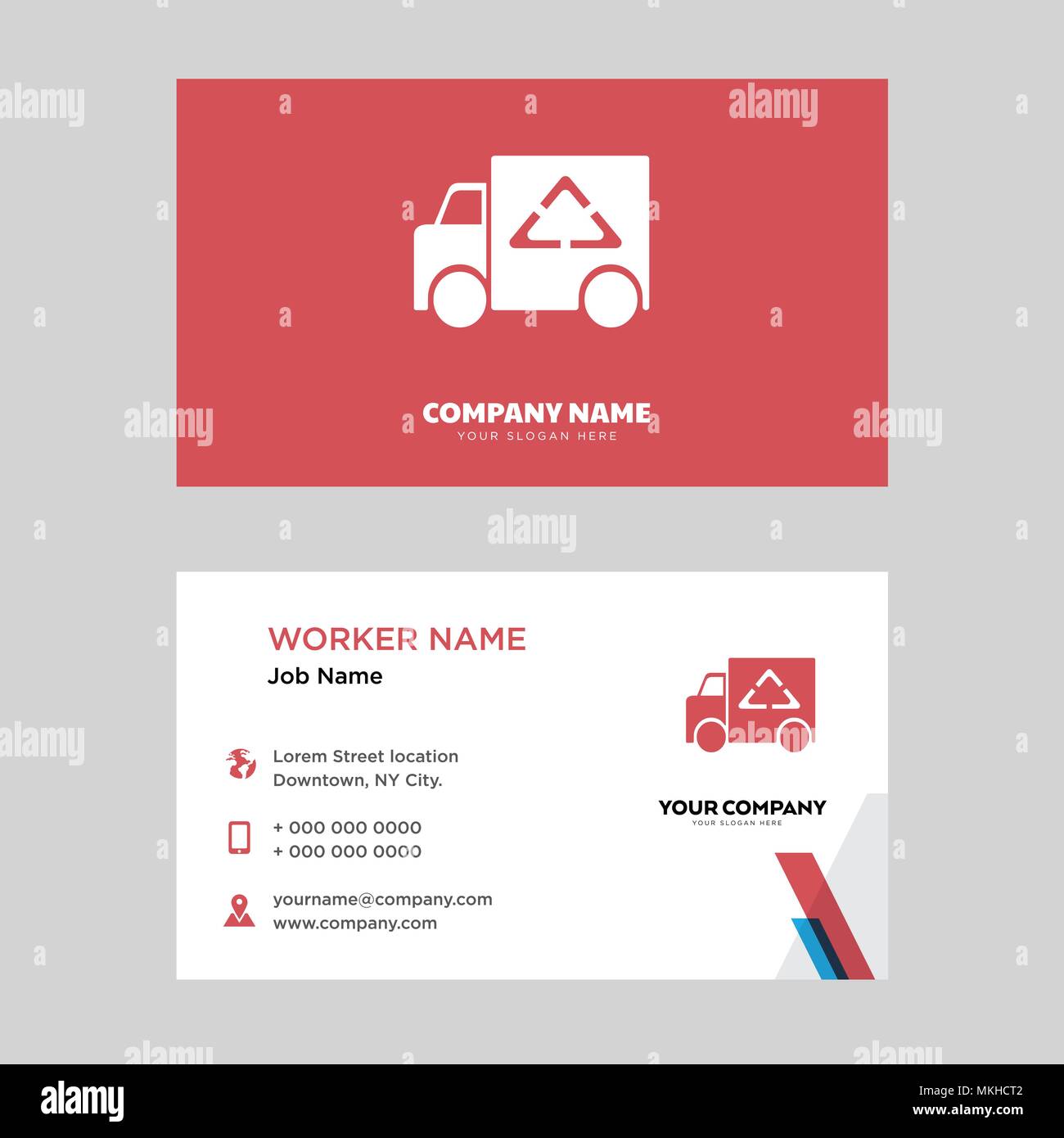Van business card design template, Visiting for your company, Modern ...