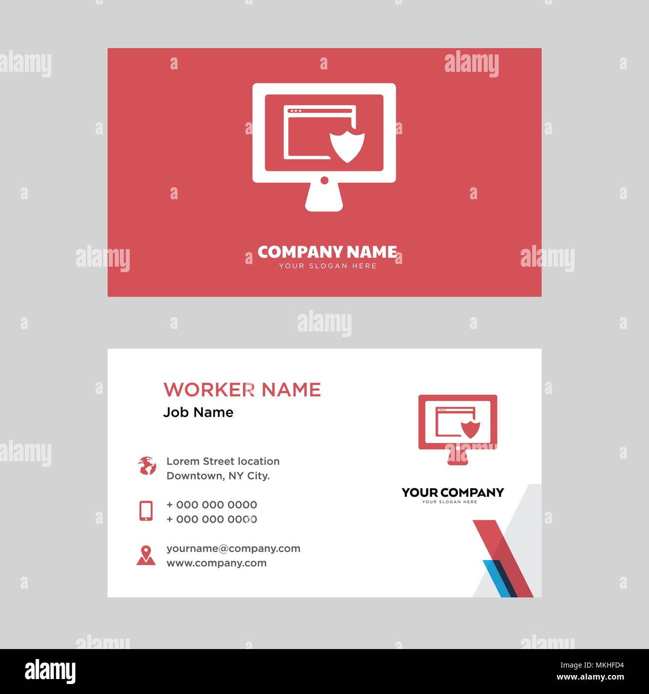 Monitor business card design template, Visiting for your company ...