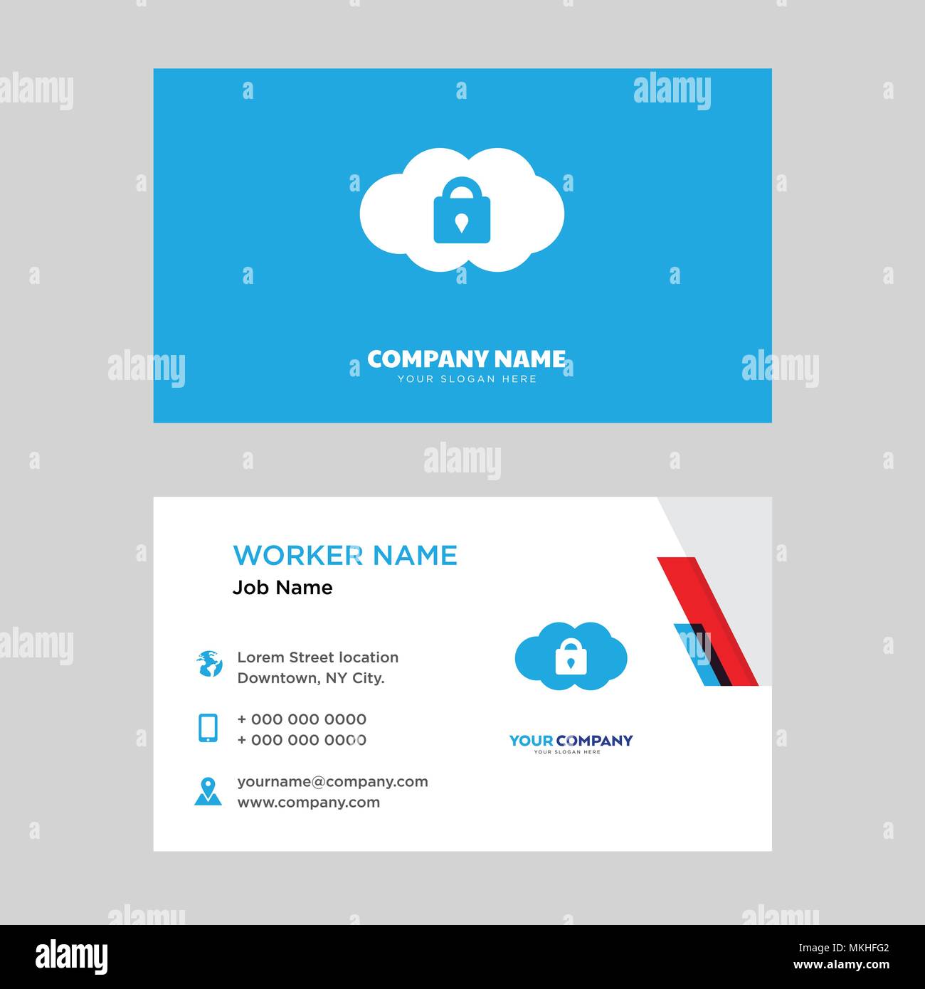 Cloude key business card design template, Visiting for your company ...