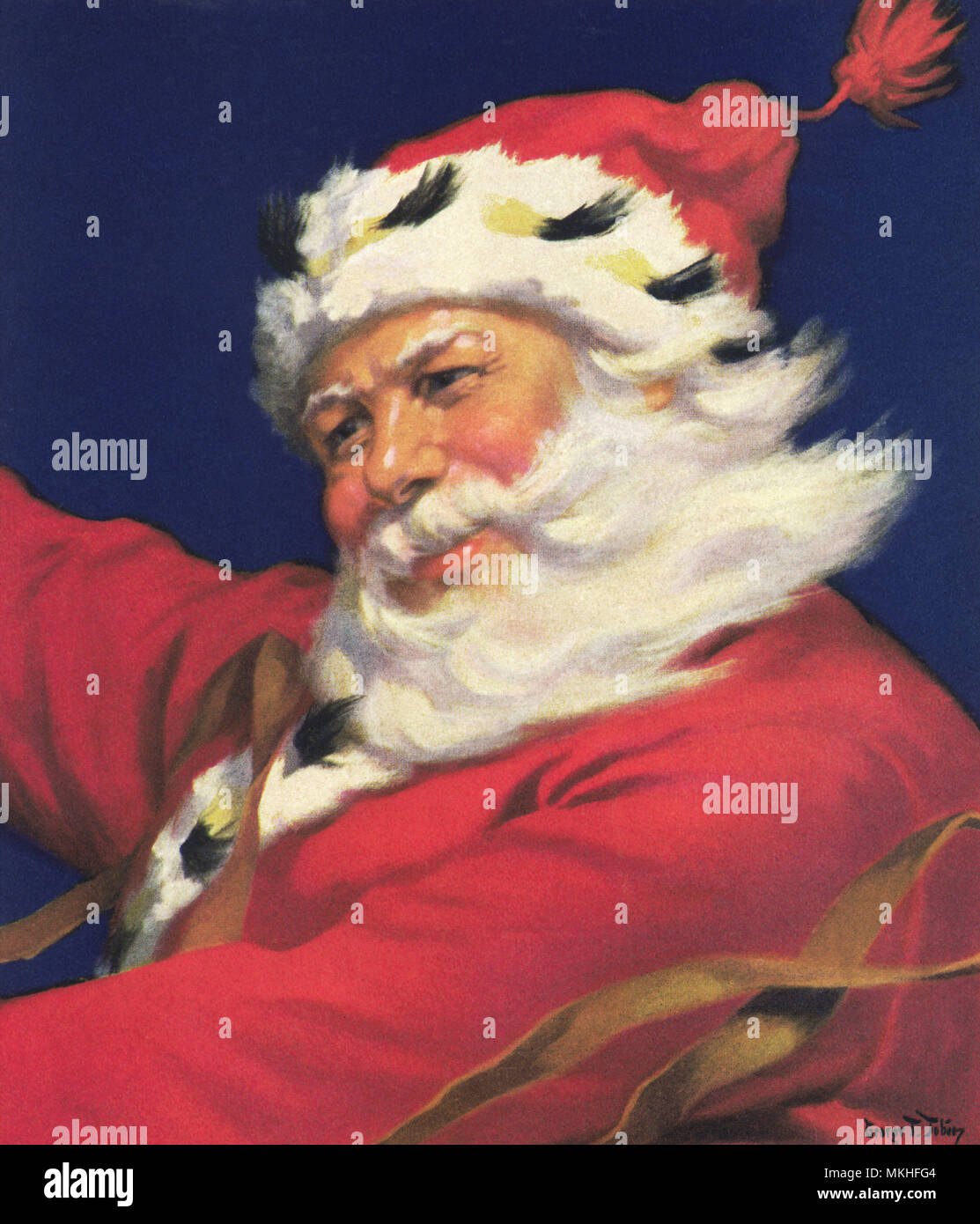 Santa with Beard Blowing in Wind Stock Photo - Alamy