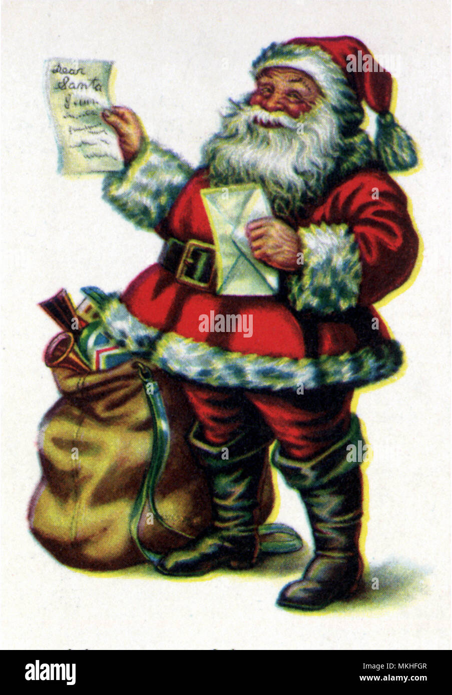 Santa Reading Letters High Resolution Stock Photography and Images - Alamy
