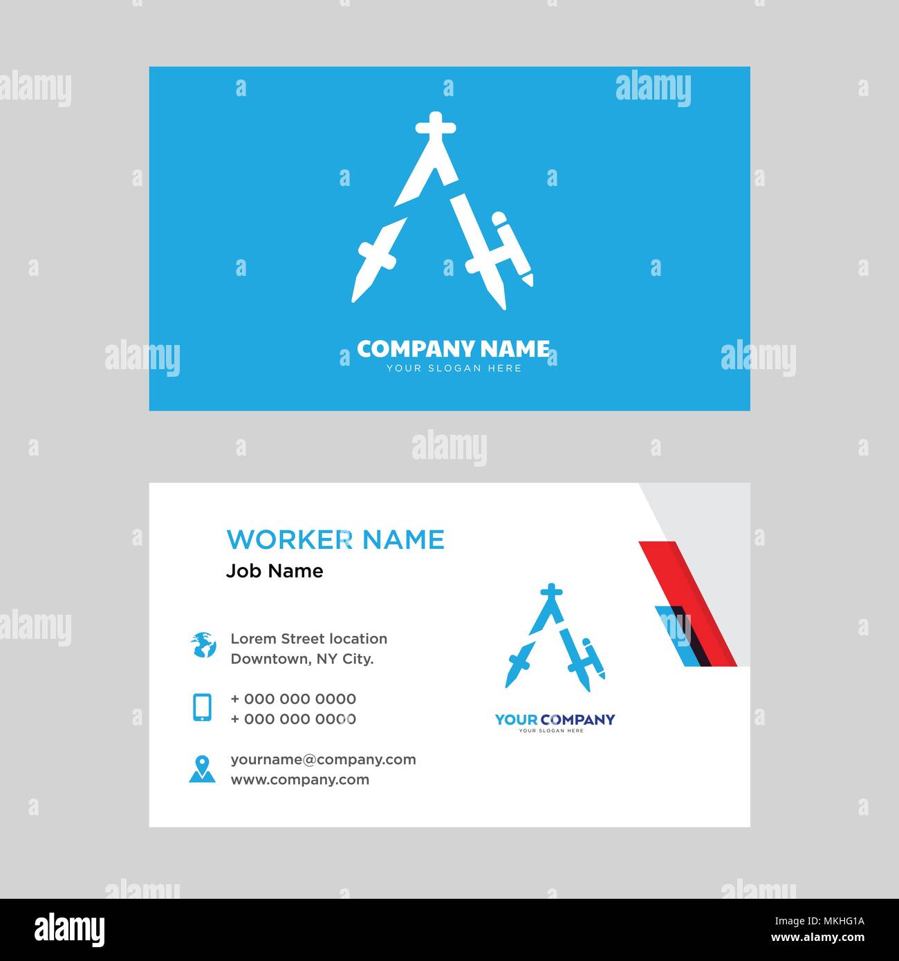 Compass business card design template, Visiting for your company ...