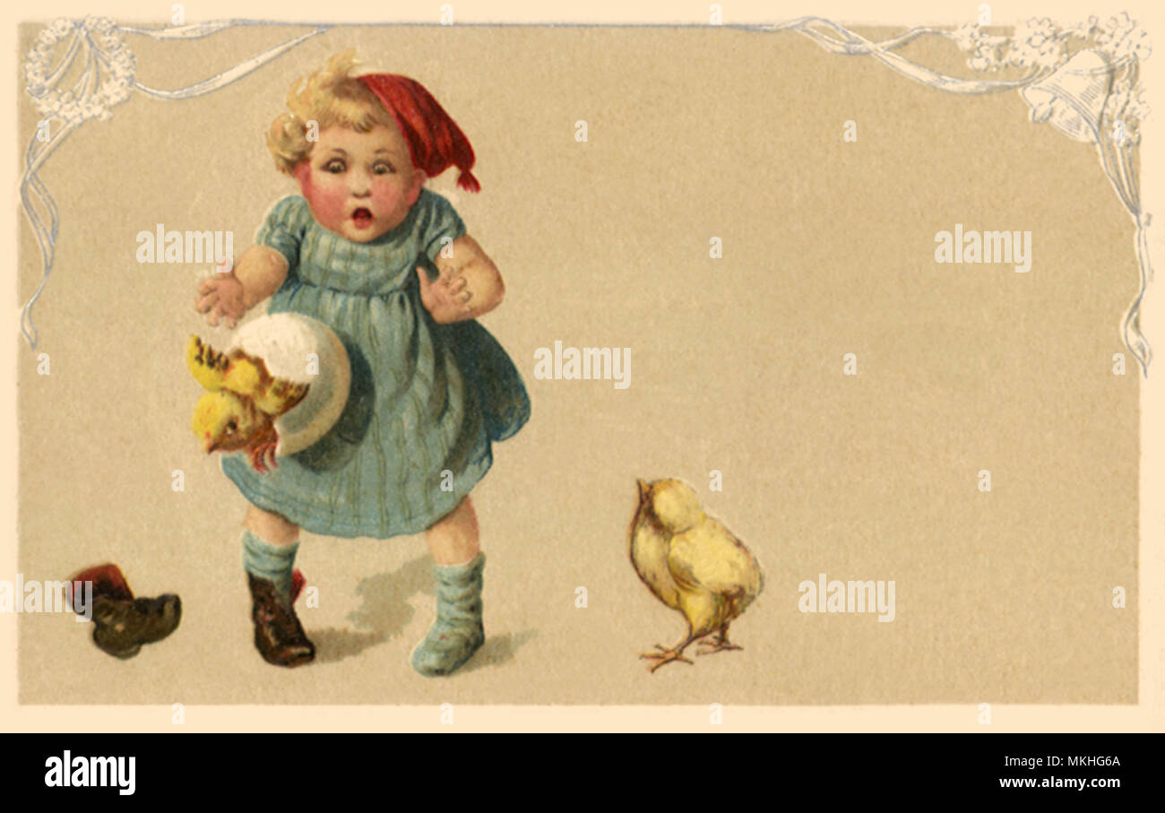 Girl drops Hatching Egg Stock Photo - Alamy