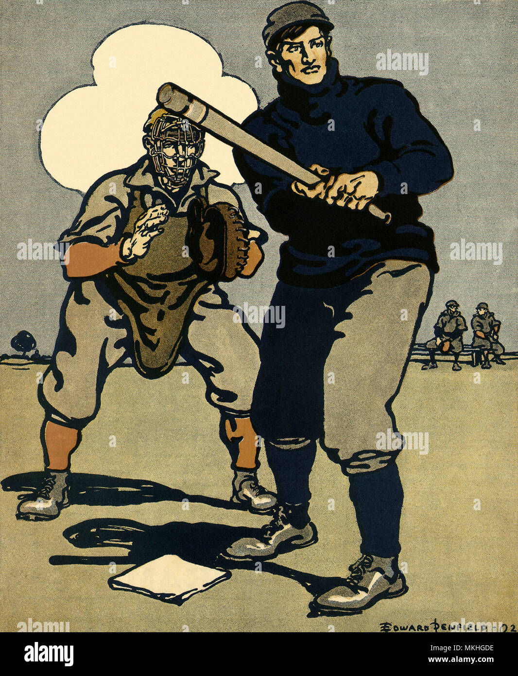 Baseball batter catcher hi-res stock photography and images - Alamy