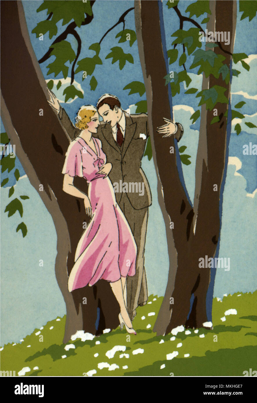 Between two trees hi-res stock photography and images - Alamy