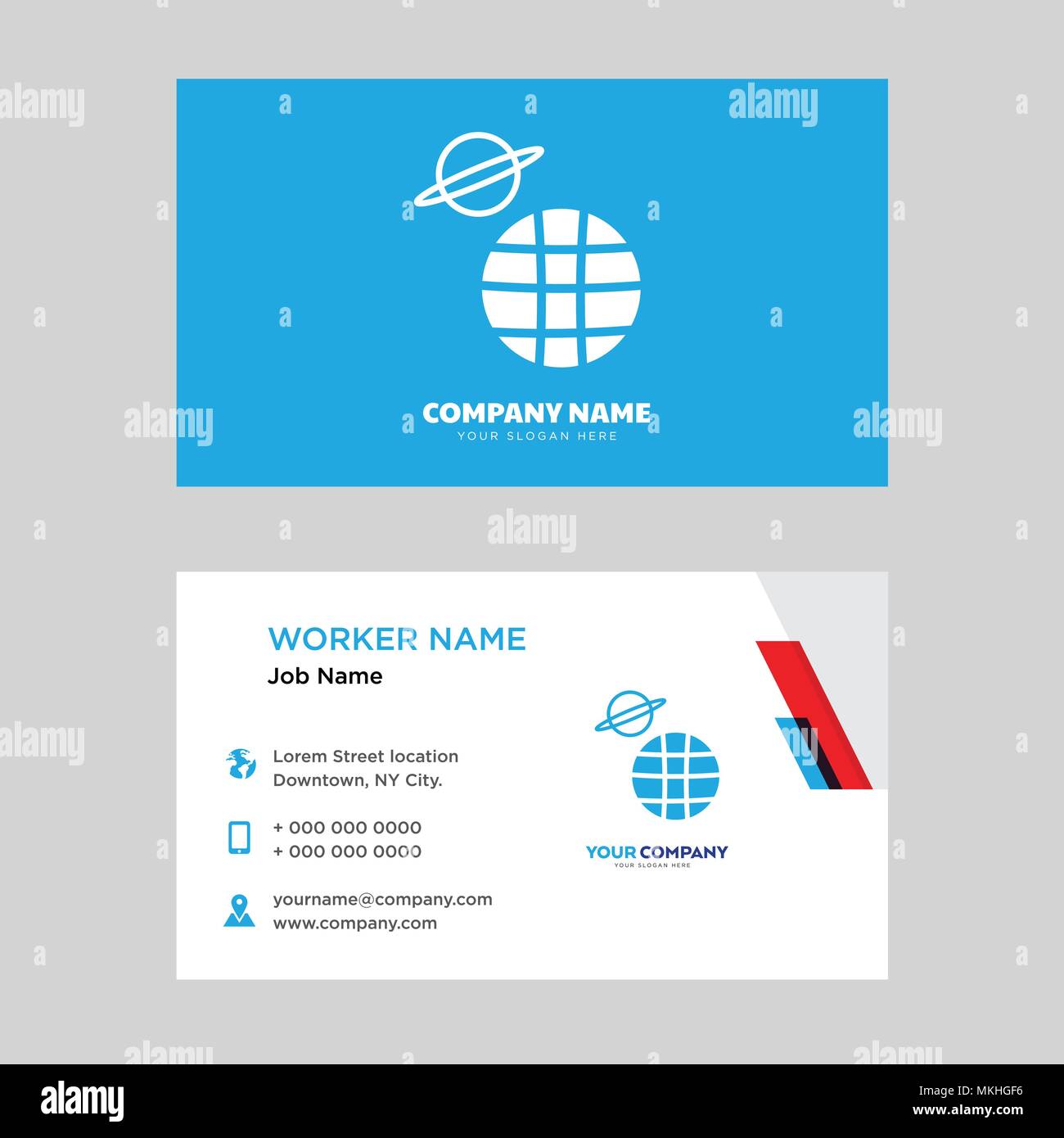 Planet earth business card design template, Visiting for your company ...