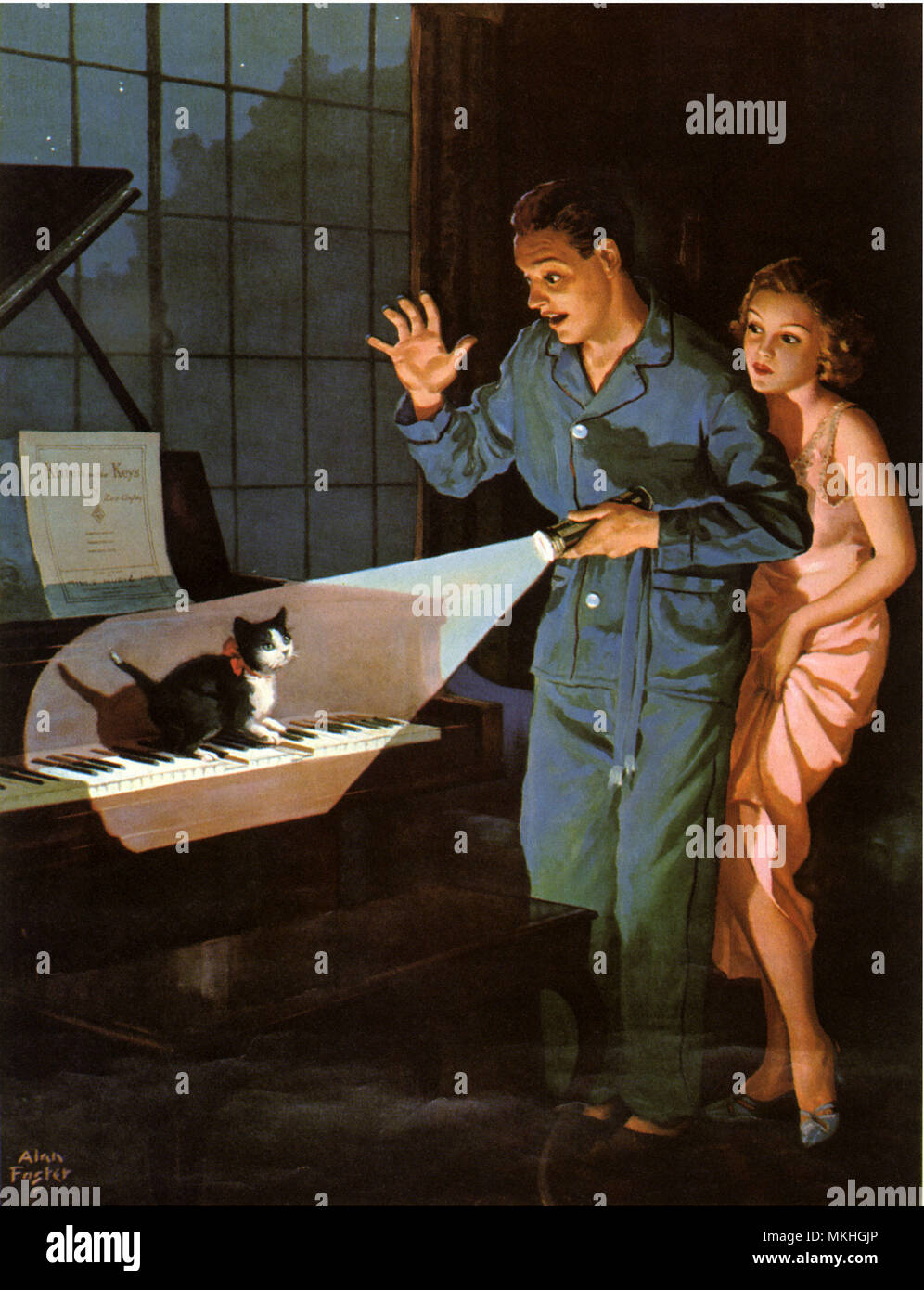 Kitten on Piano Keys Stock Photo - Alamy