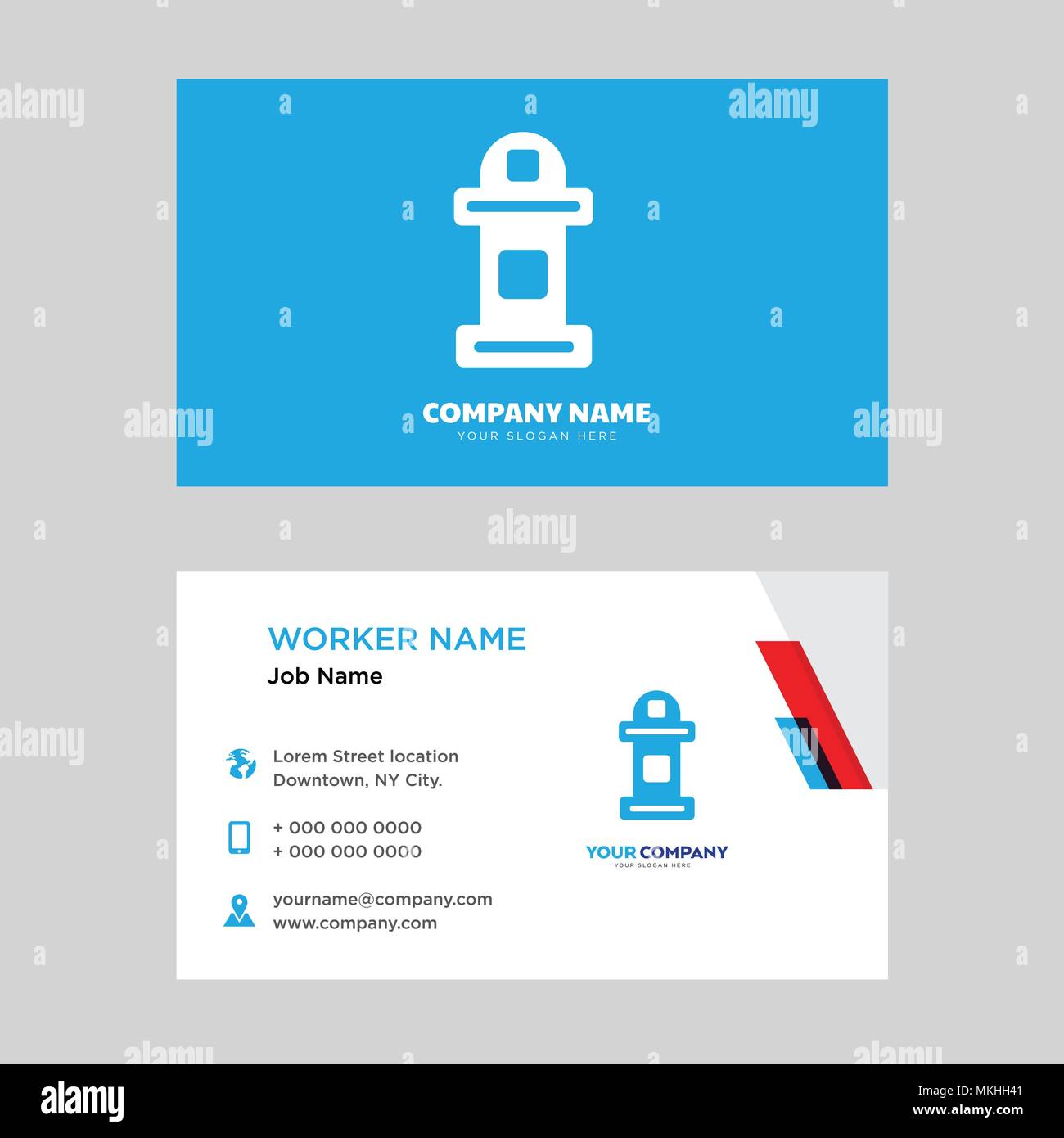 Mailbox business card design template, Visiting for your company ...