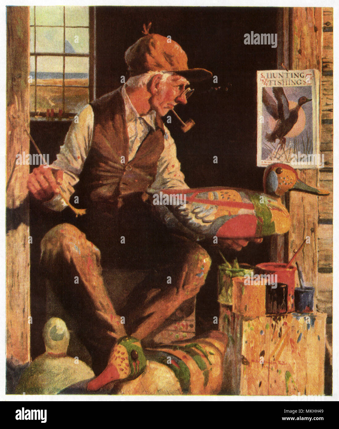 Painting of man hunting hi-res stock photography and images - Alamy