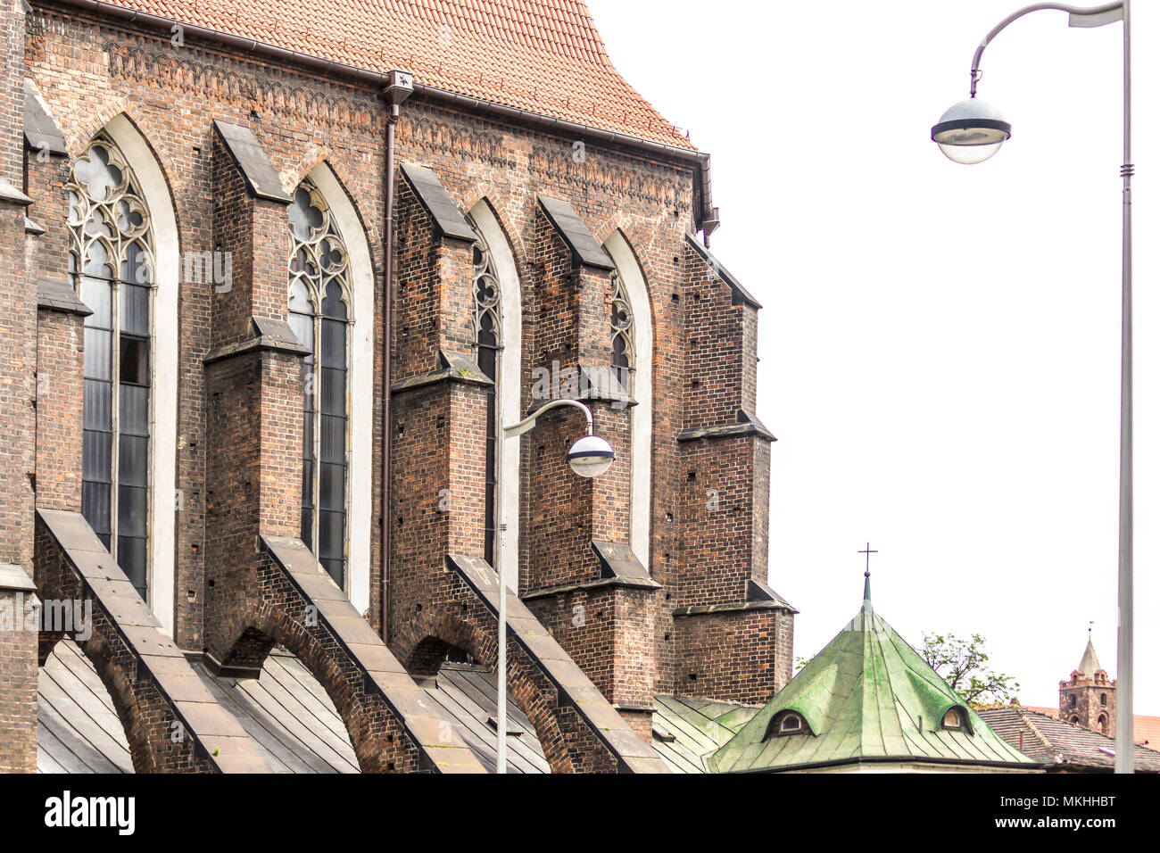 The southern facade of the church is in the Gothic style. Stone decor ...