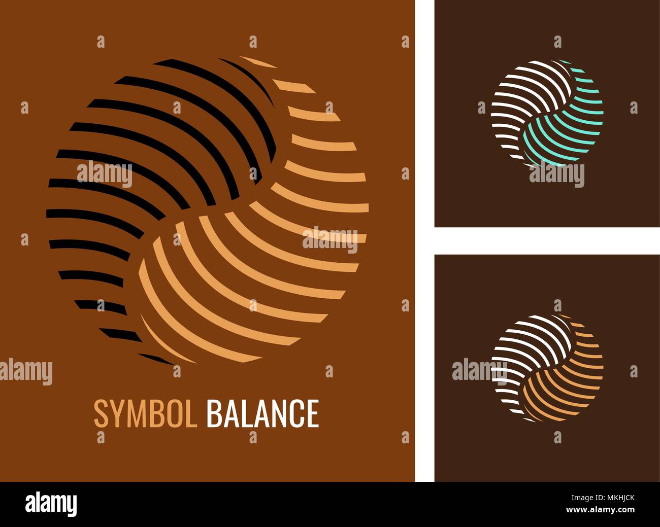Abstract logo Yin Yang, symbol harmony and balance Stock Vector Image ...