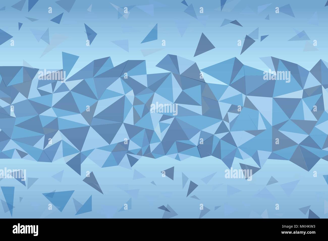 blue polygon fragment abstract on blue background vector illustration ...