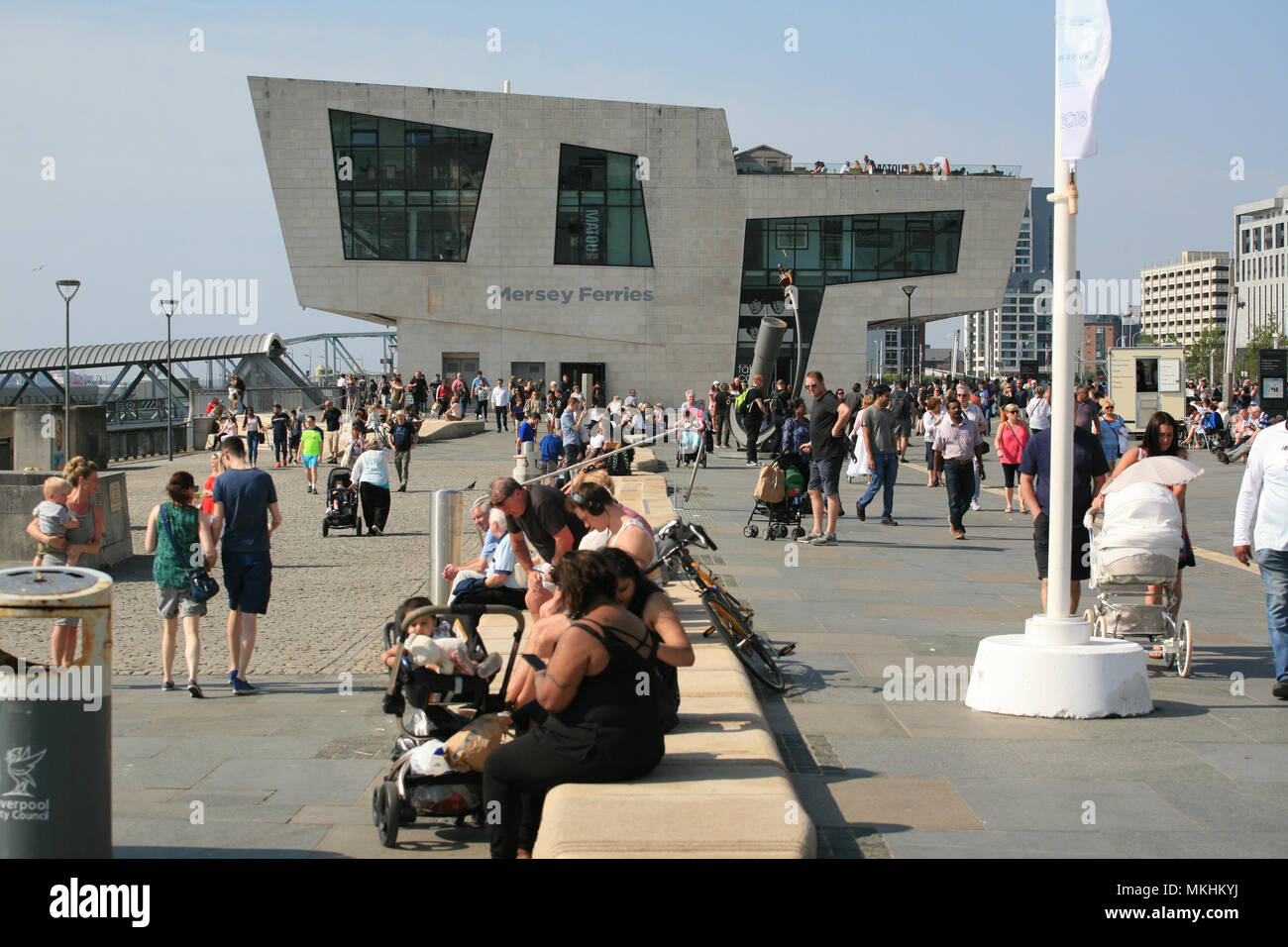 sunny May bank holiday in Liverpool Stock Photo - Alamy