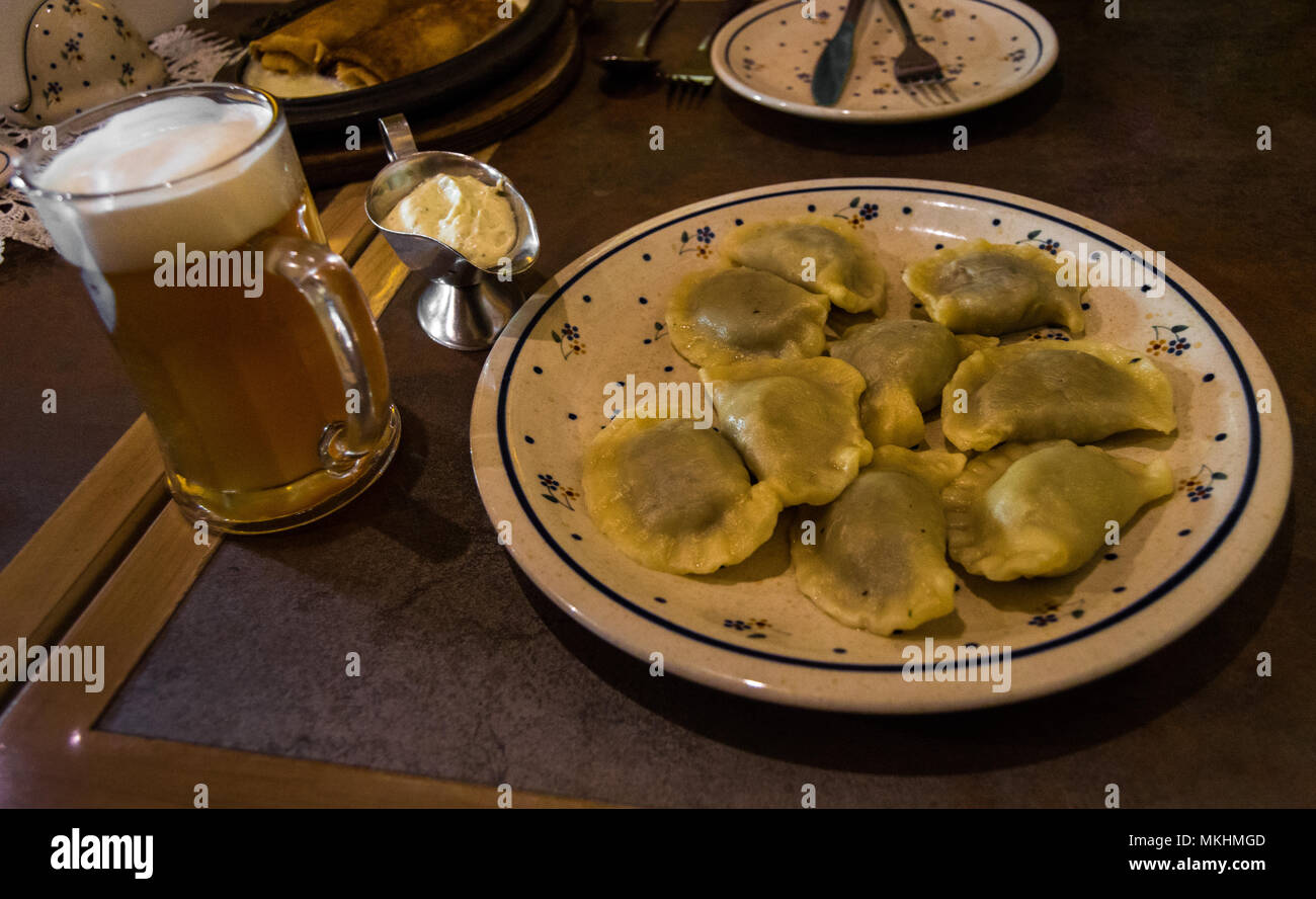 Pierogi or varenyky, typical and popular food in Poland and Eastern ...