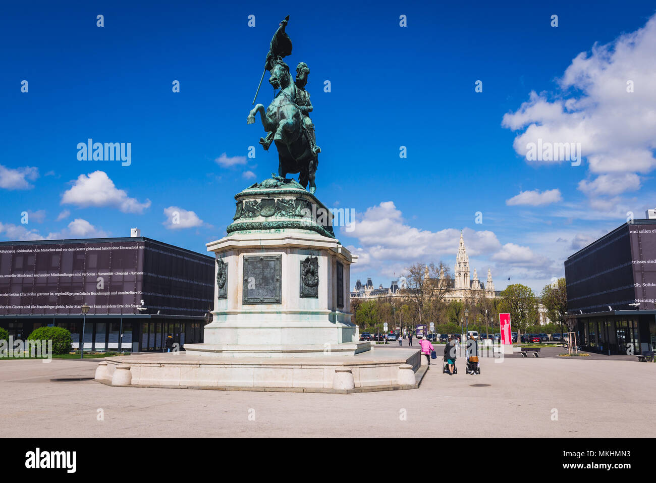Statue of Archduke Charles, Duke of Teschen at Heldenplatz - Heroes ...