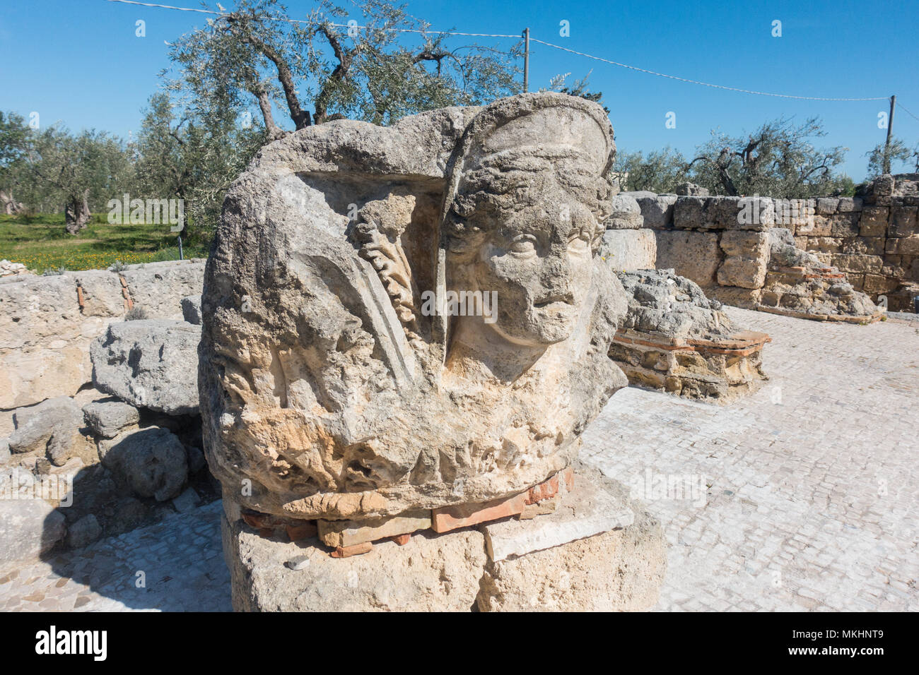 Roman ruins in San Leucio, Canosa di Puglia, Italy Stock Photo - Alamy