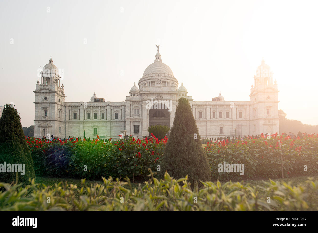 KOLKATA - INDIA - 28 January 2018. The landmark Victoria Memorial is a ...