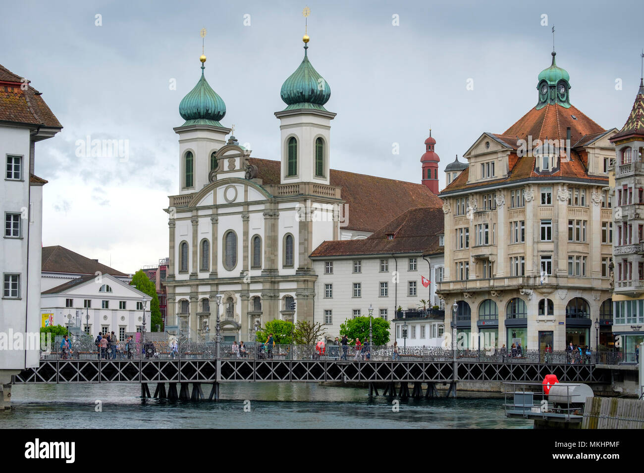 Lucerne jesuit church river hi-res stock photography and images - Alamy