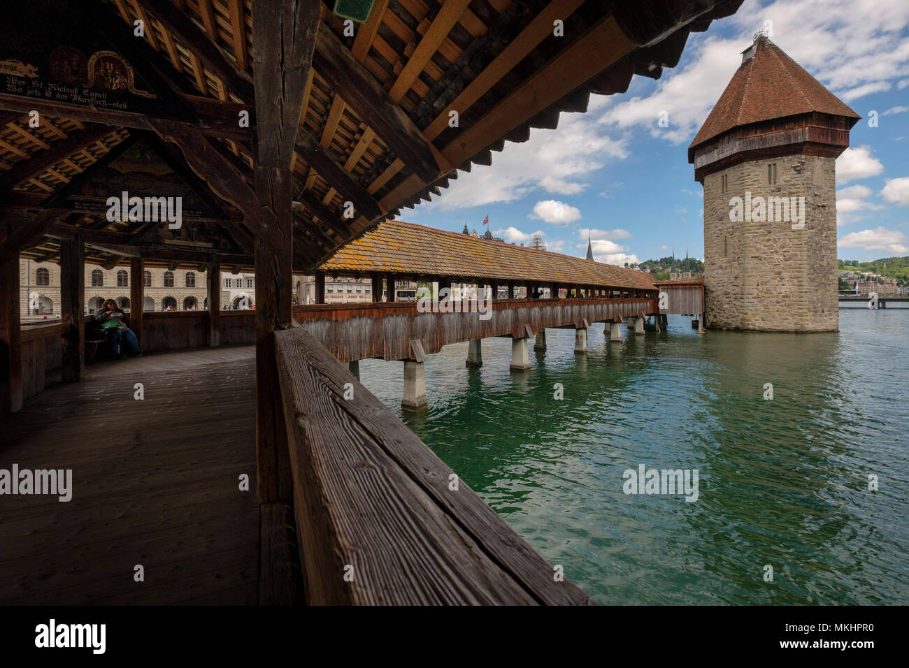 Kapellbrücke aka Chapel Bridge, Lucerne, Switzerland, Europe Stock ...