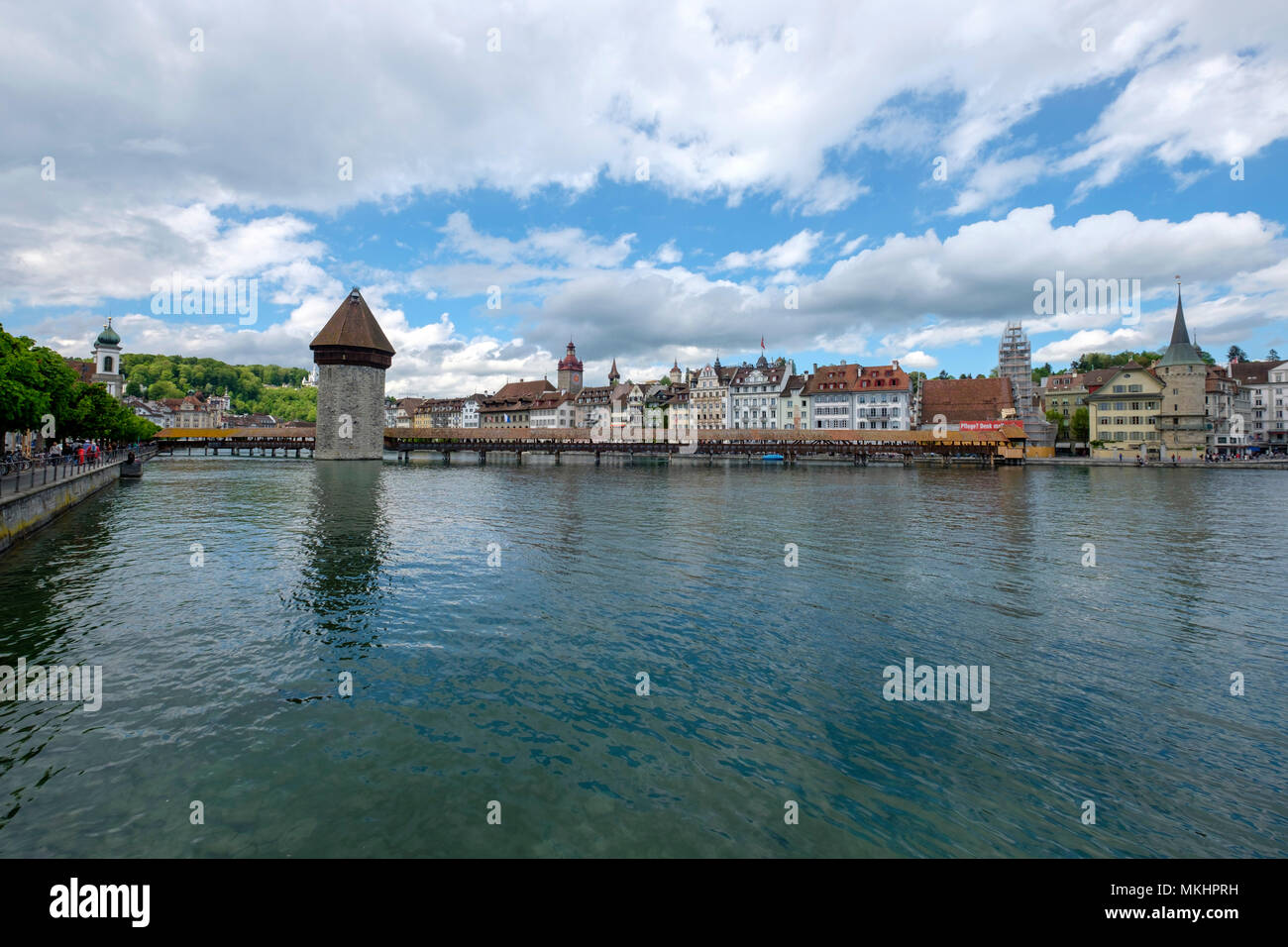 Kapellbrücke aka Chapel Bridge, Lucerne, Switzerland, Europe Stock ...