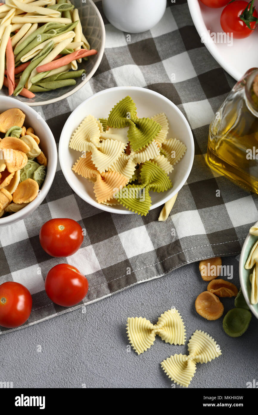 Italian pasta food background Stock Photo - Alamy