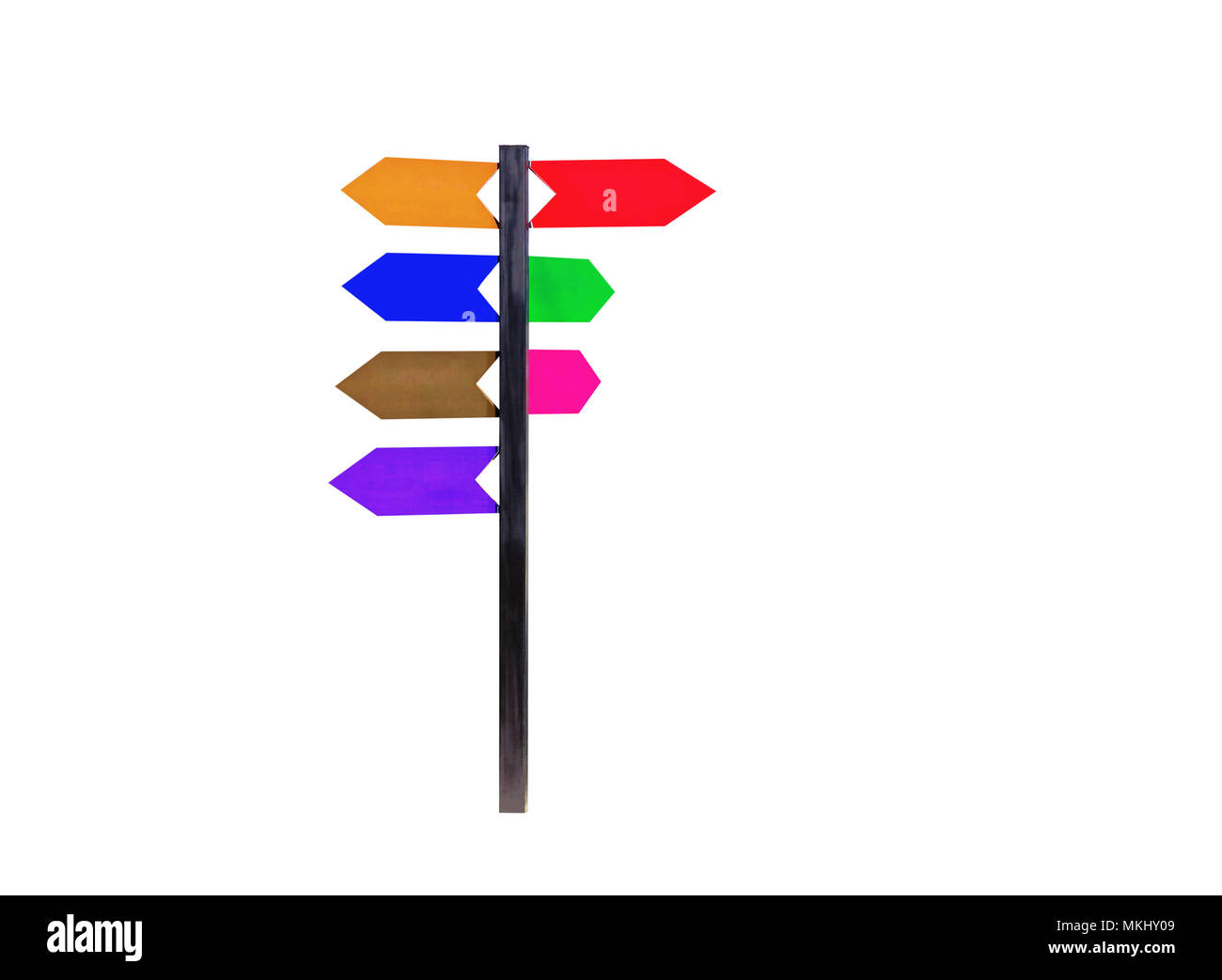 Sign with colorful symbols on a white background Stock Photo - Alamy