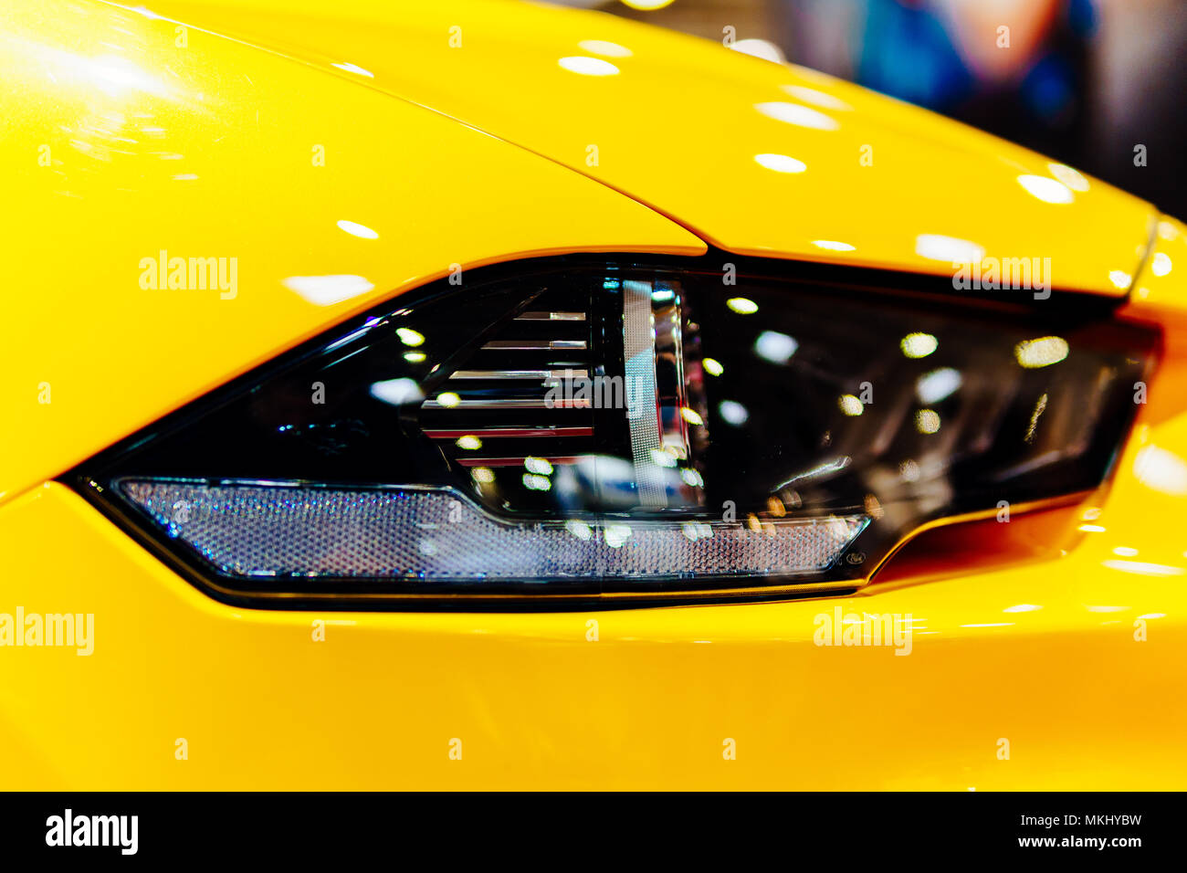 Head Lights Of Luxurious Sports Car Stock Photo - Alamy