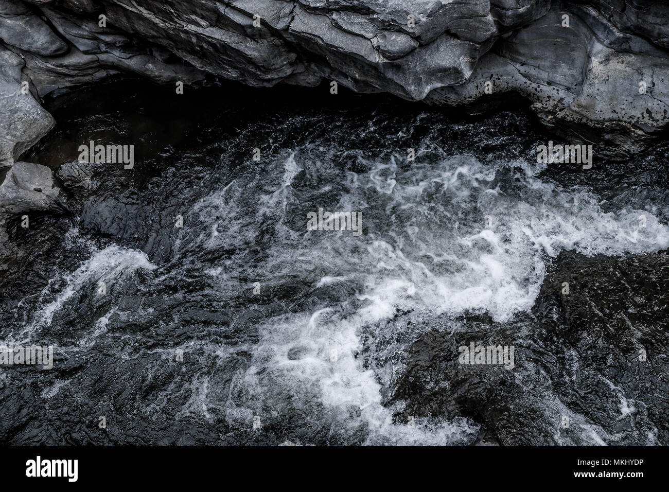 Abstract dark blue Waterfall wave water background texture Stock Photo ...