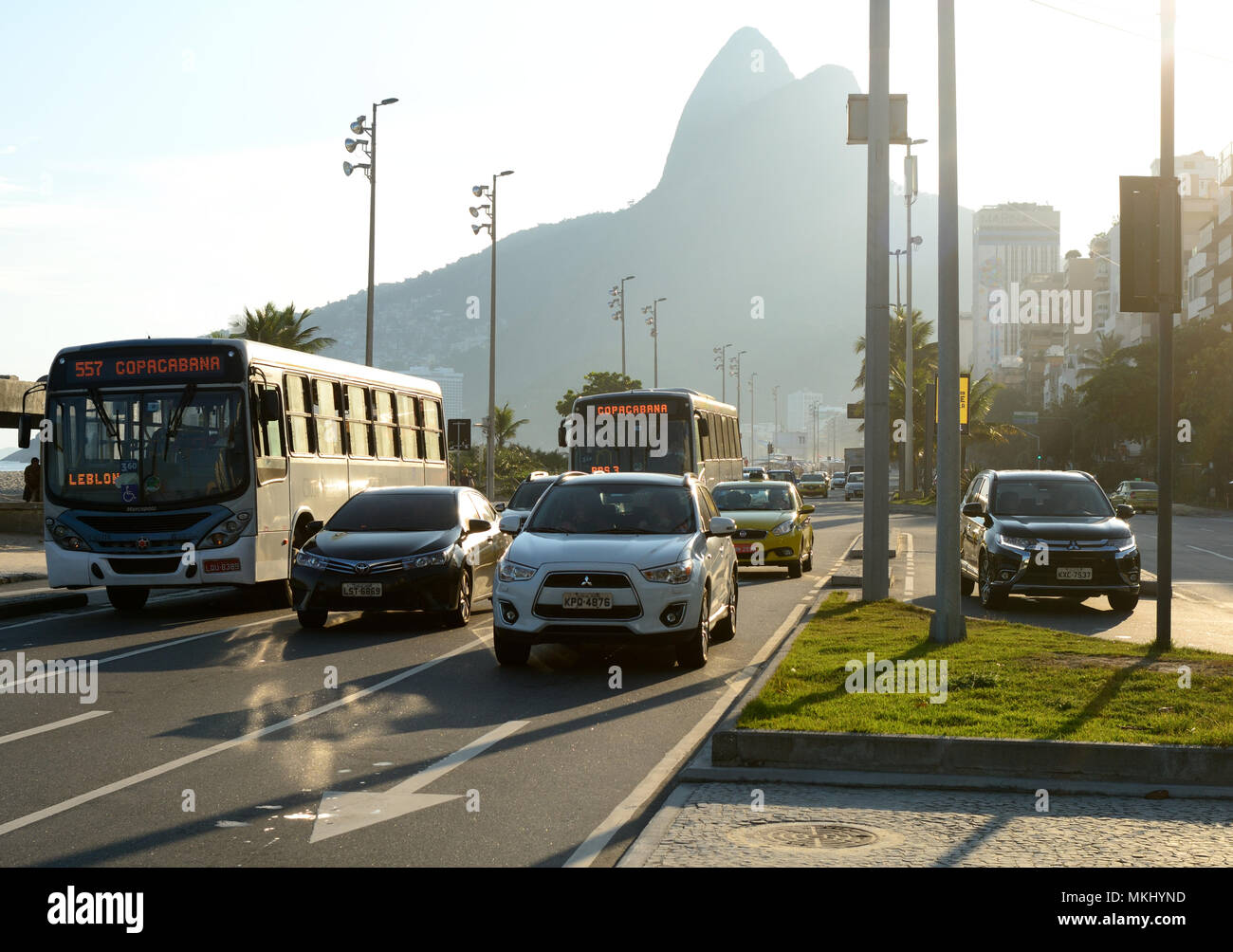 Traffic along Ipanema in Rio de Janeiro Stock Photo - Alamy