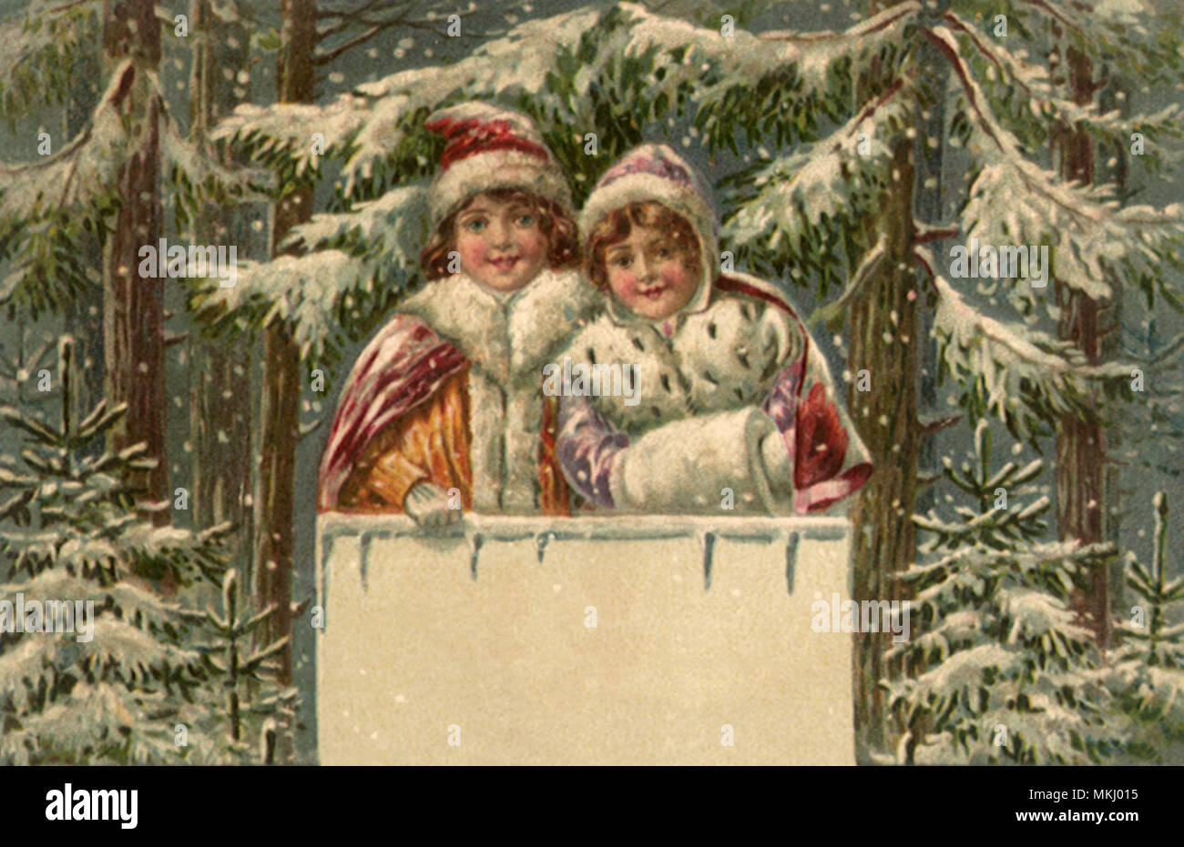 Children with Sign Stock Photo - Alamy