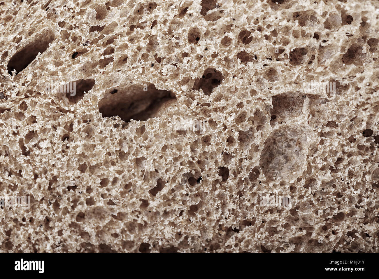 texture of dark bread close-up, yeast bread in a cut Stock Photo - Alamy