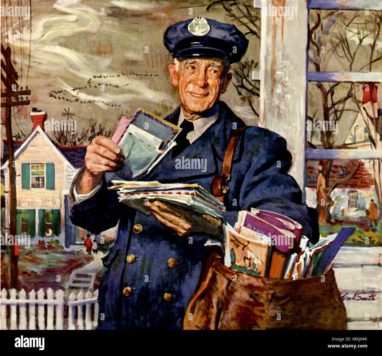 Mailman Illustration High Resolution Stock Photography and Images - Alamy