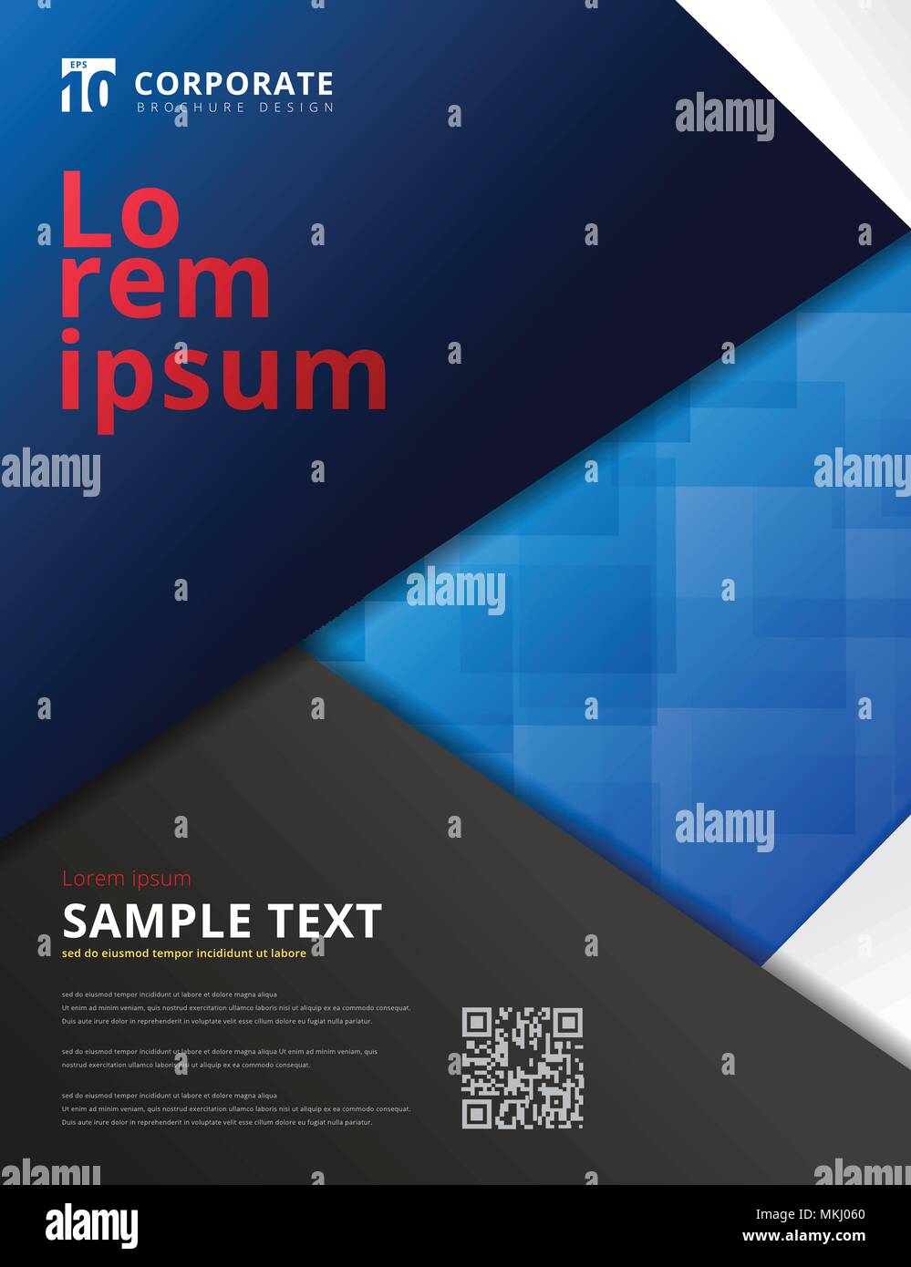 Template brochure technology digital design blue color background ...