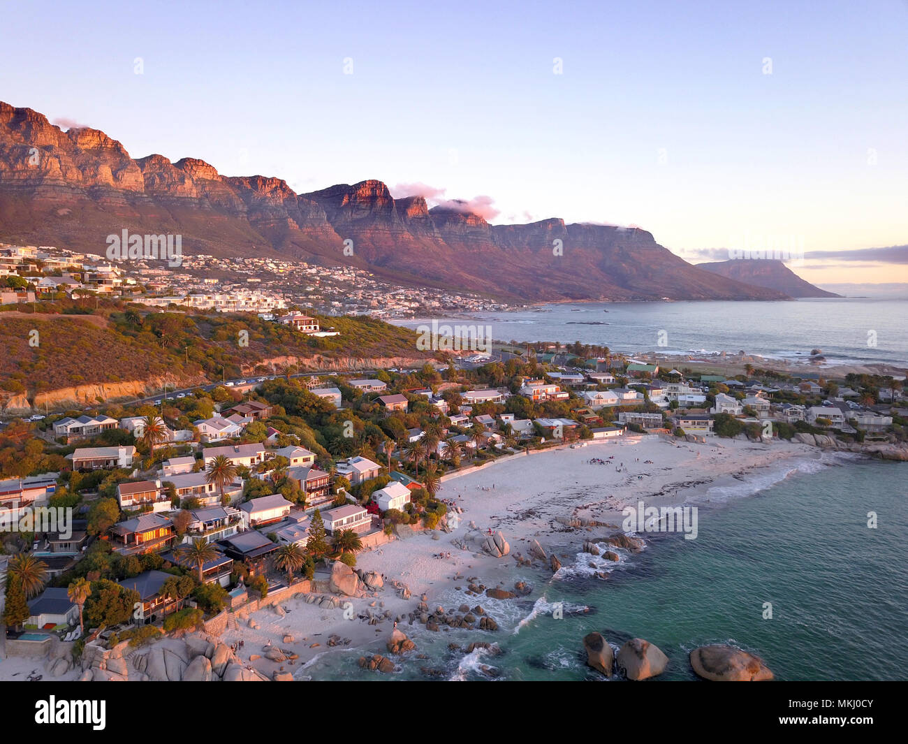 Aerial view over Clifton beach, Cape Town, South Africa Stock Photo - Alamy
