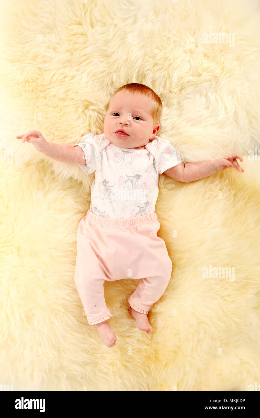 2 week old baby girl Stock Photo - Alamy