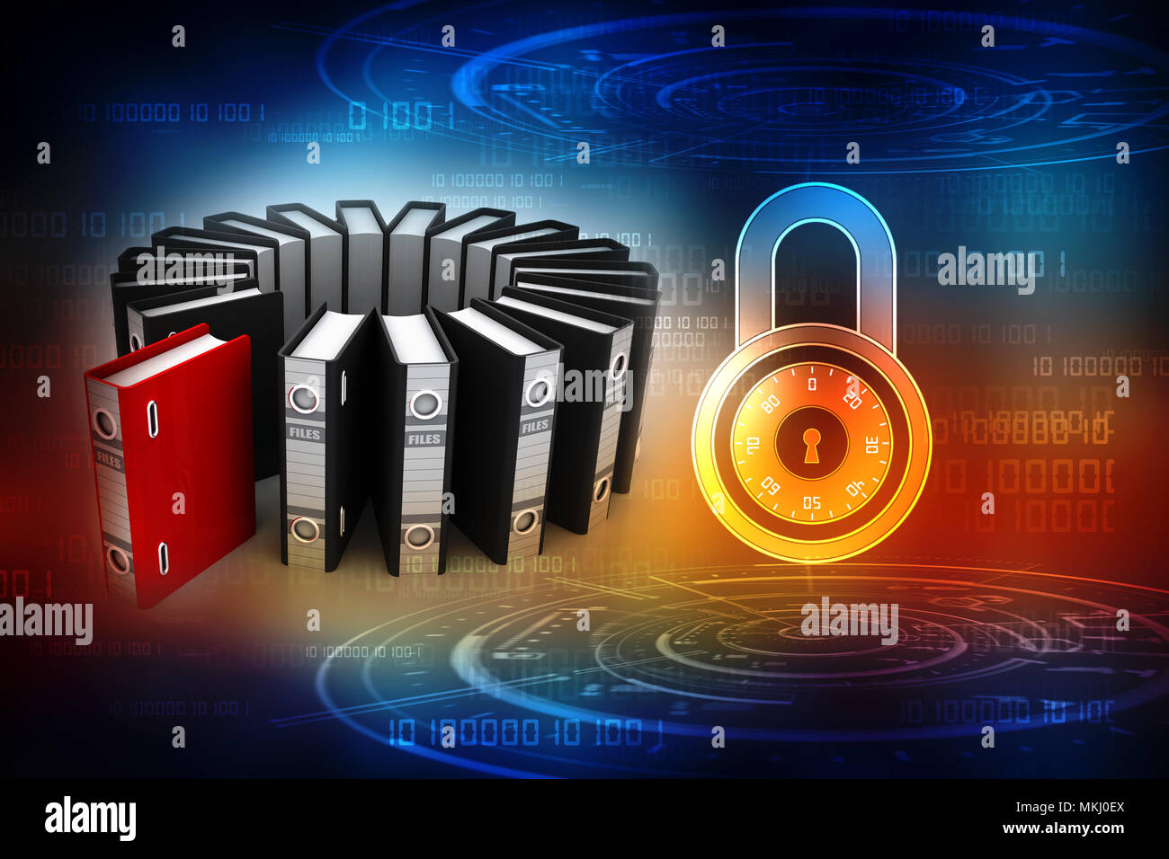 3d illustration of archive folders stack Stock Photo - Alamy