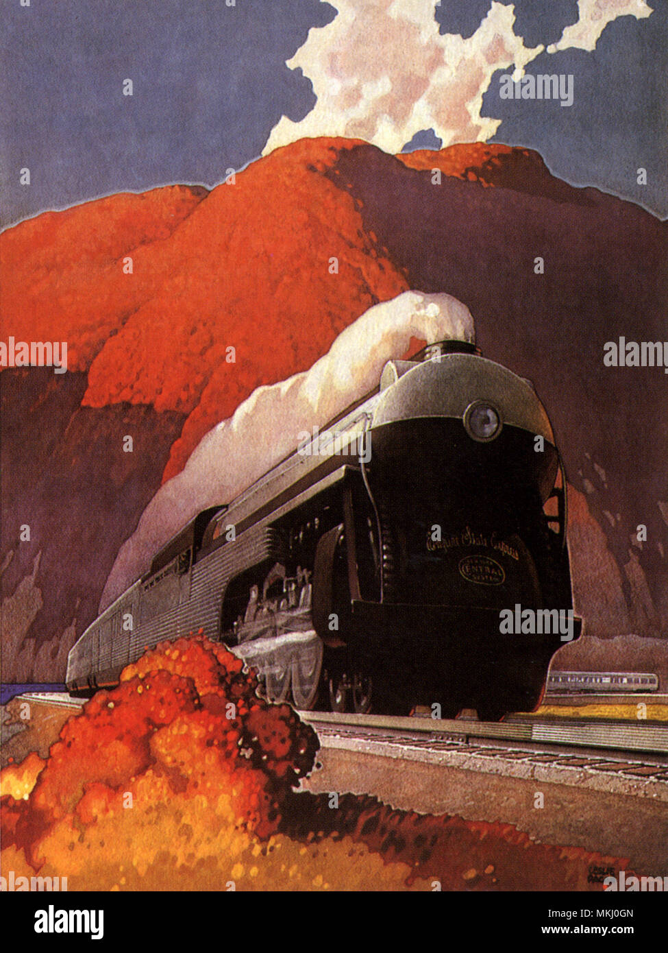 Train and Mountains Stock Photo - Alamy