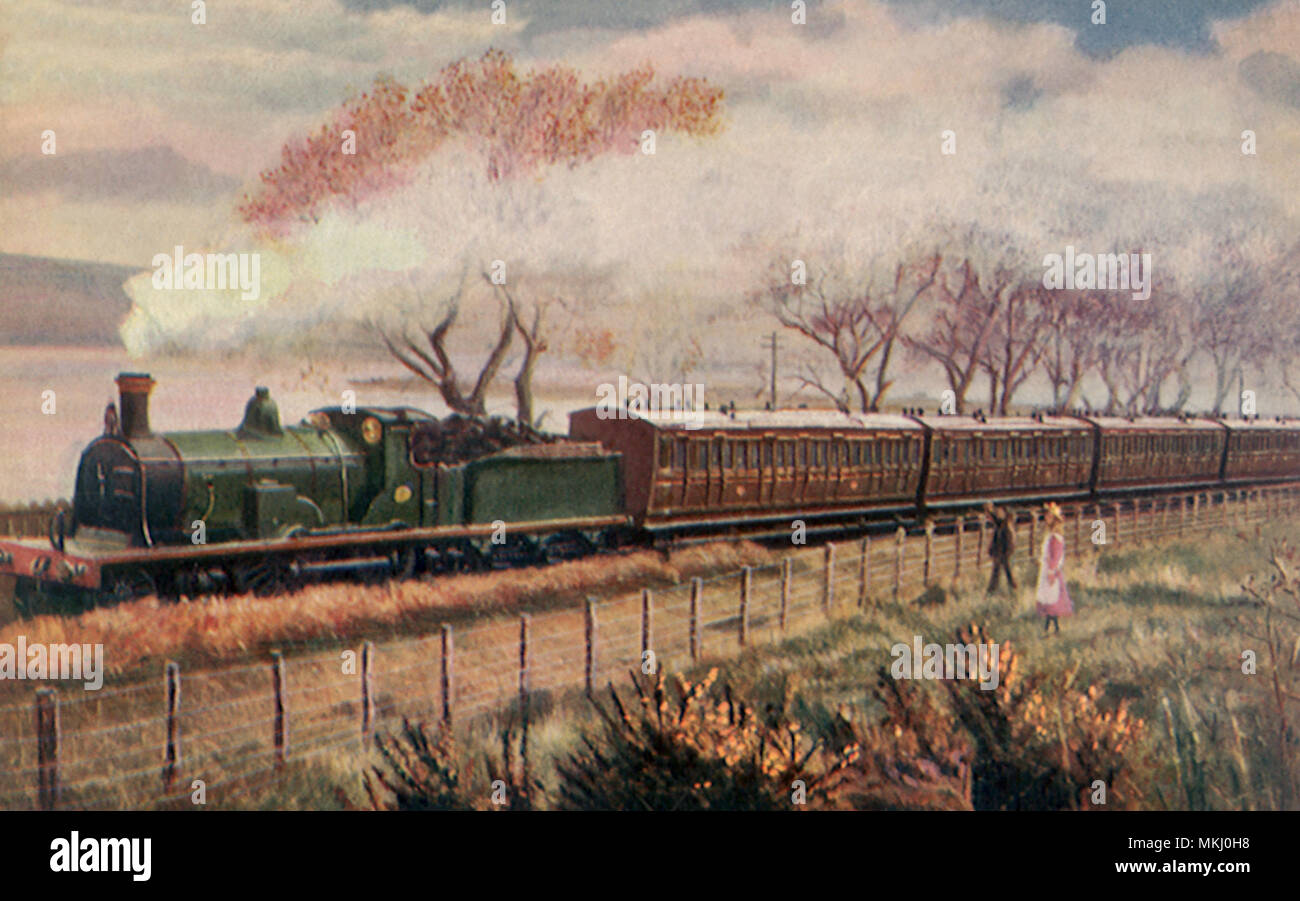 Train in Countryside Stock Photo - Alamy